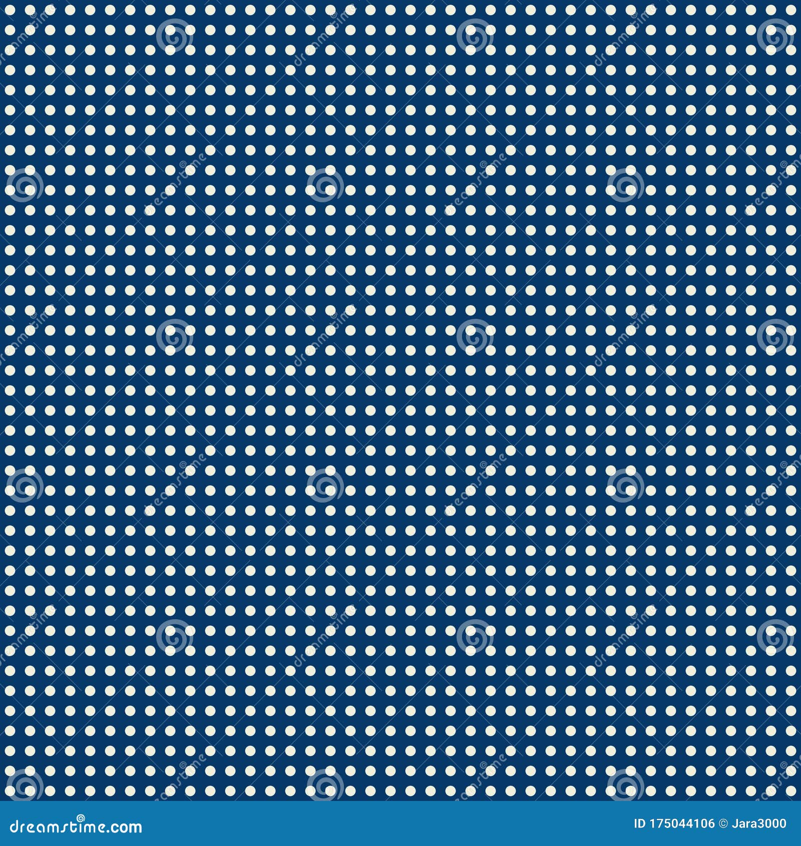 Blue White Polka Dot Seamless Pattern Stock Illustration - Illustration ...