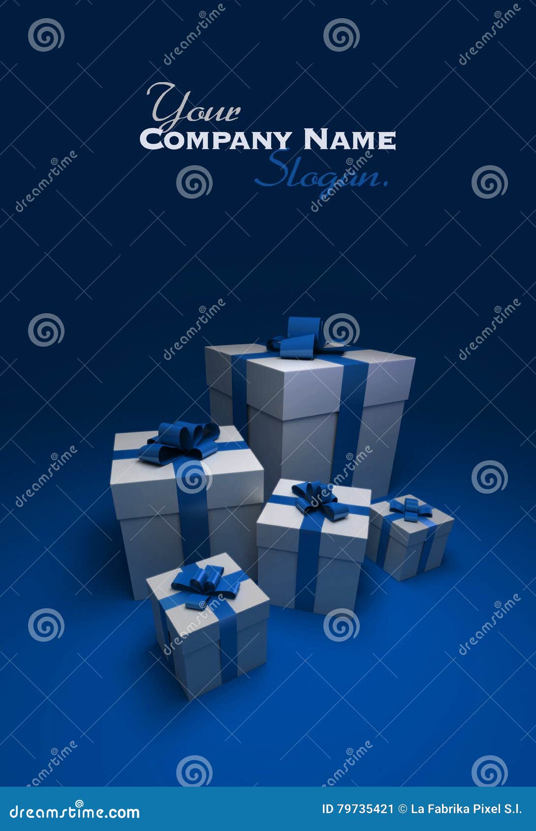 Blue and white presents stock illustration. Illustration of present ...