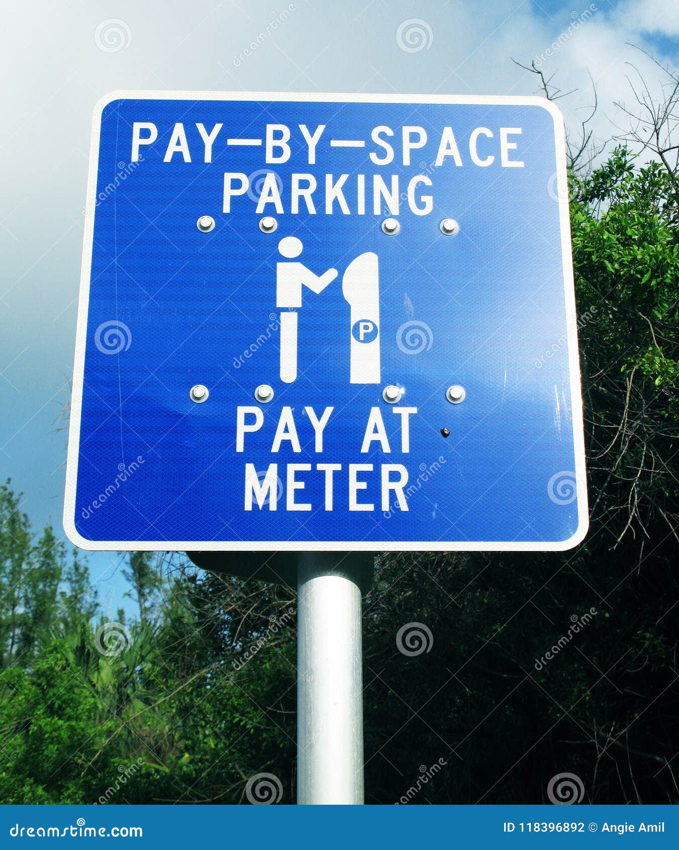 Metered Parking Sign stock photo. Image of urban, meter - 118396892