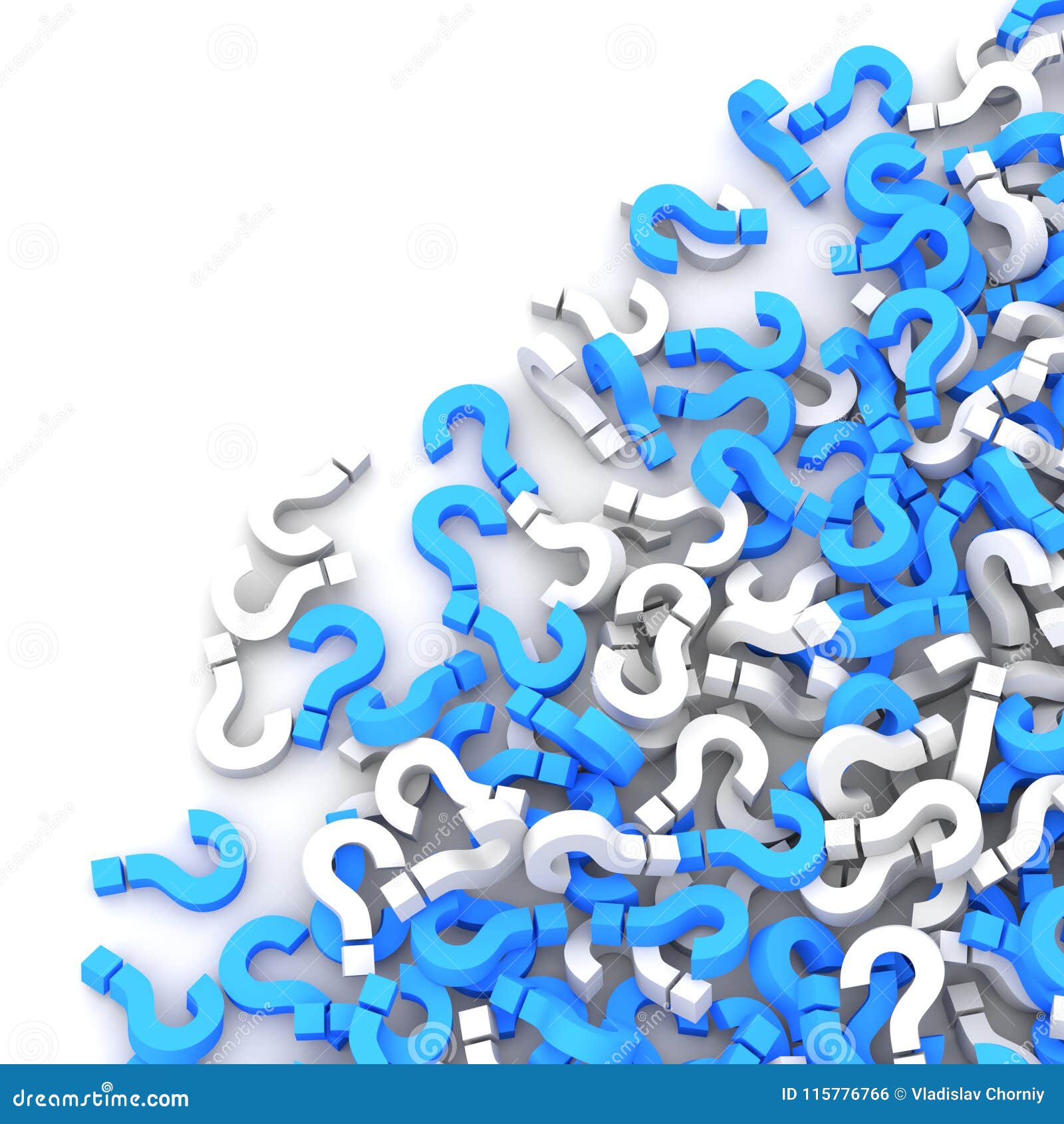 Blue and White Question Marks Stock Illustration - Illustration of ...