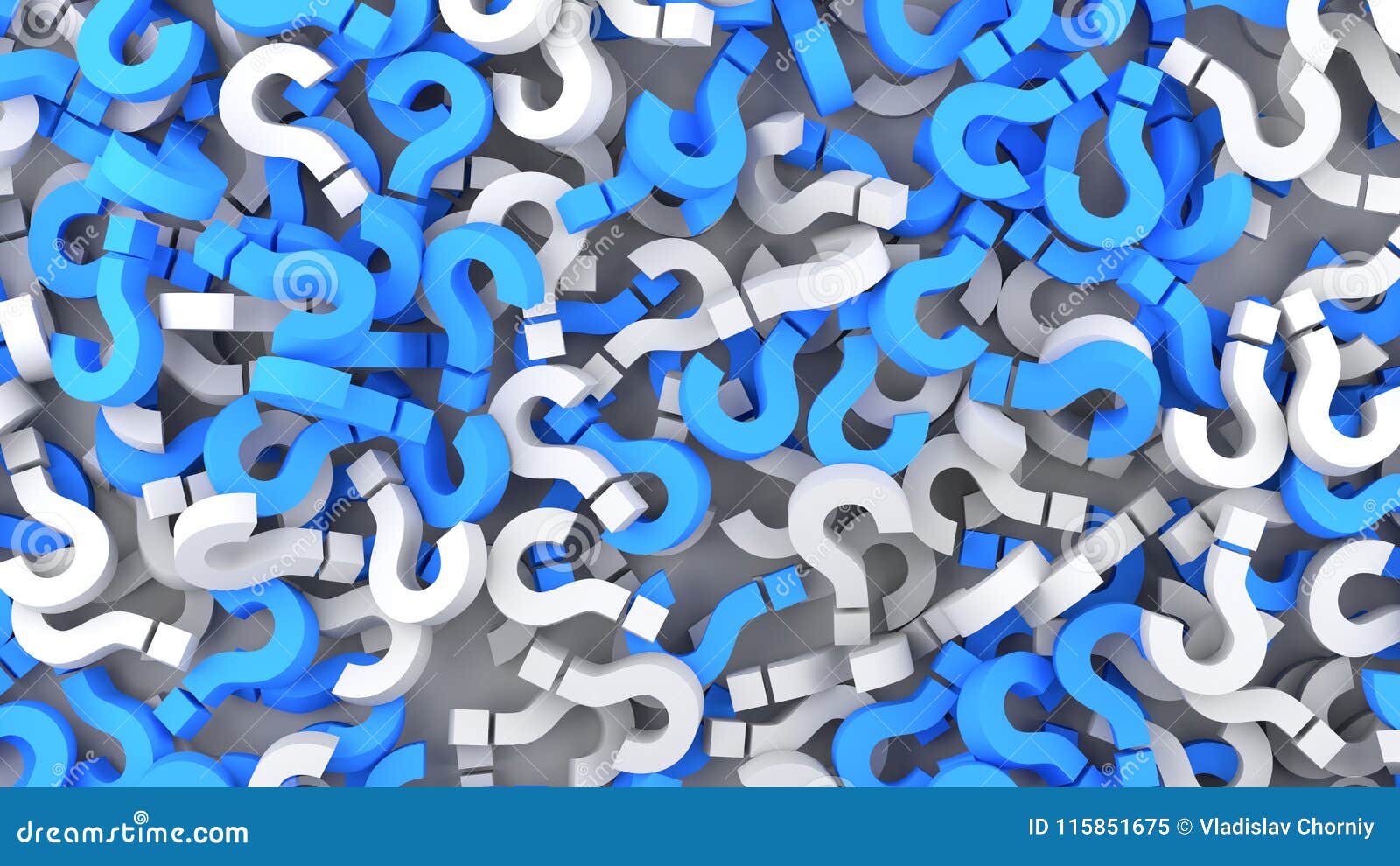 Blue and White Question Marks Stock Illustration - Illustration of idea ...