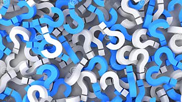 Blue and White Question Marks Stock Illustration - Illustration of ...