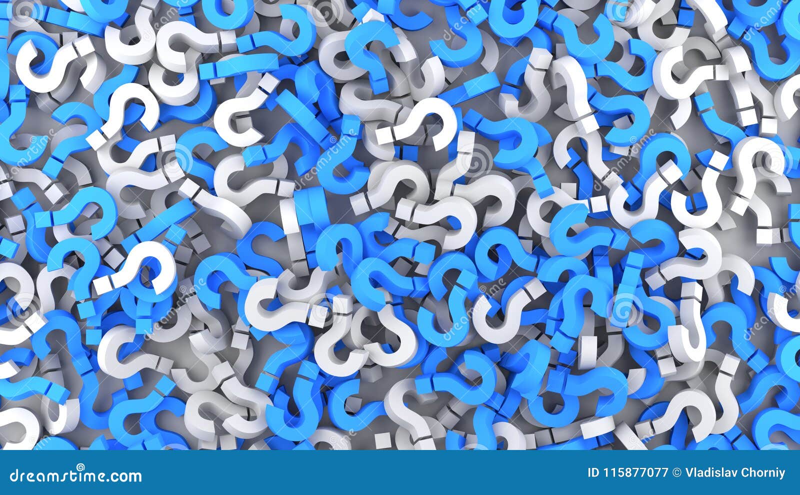 Blue and White Question Marks Stock Illustration - Illustration of ...