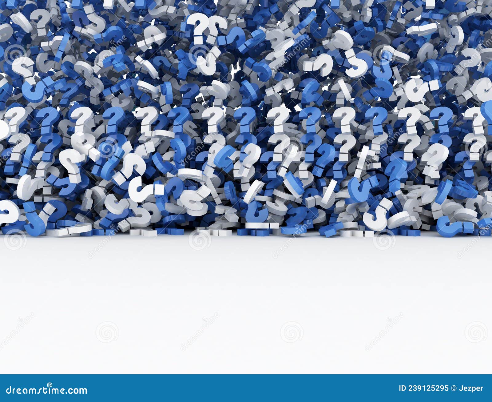 Blue and White Question Marks Wall Stock Illustration - Illustration of ...