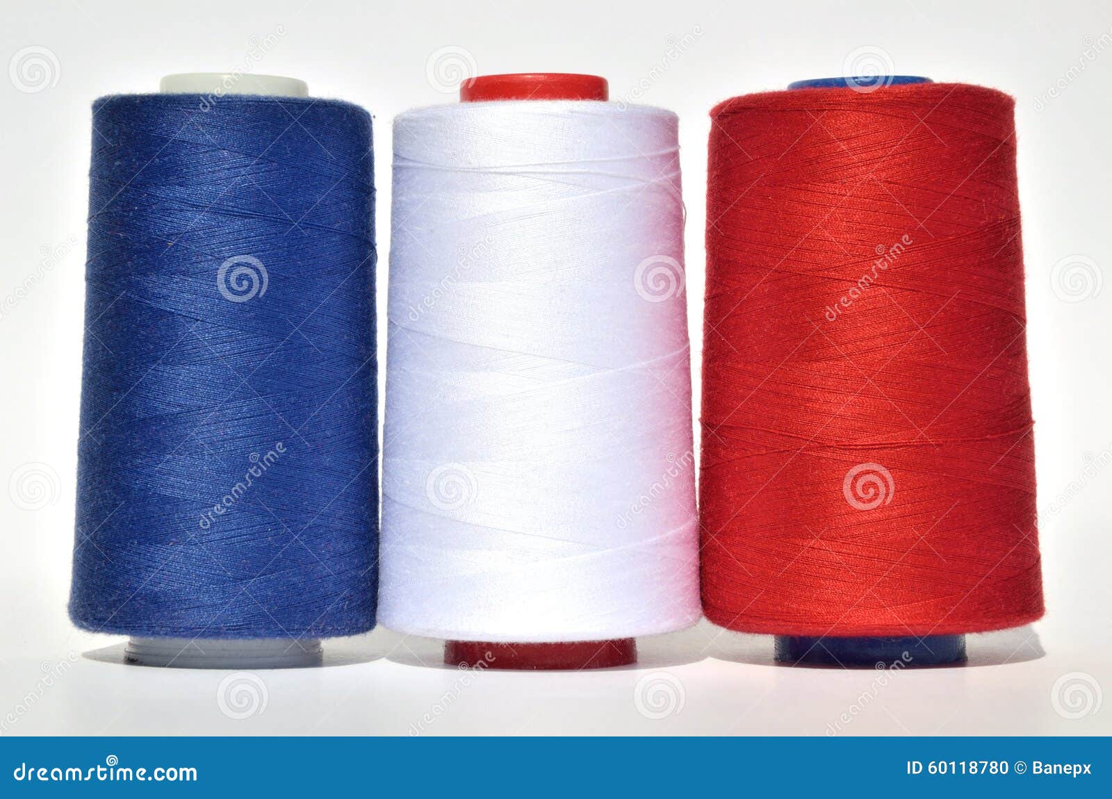 Blue, white and red thread stock photo. Image of colorful - 60118780