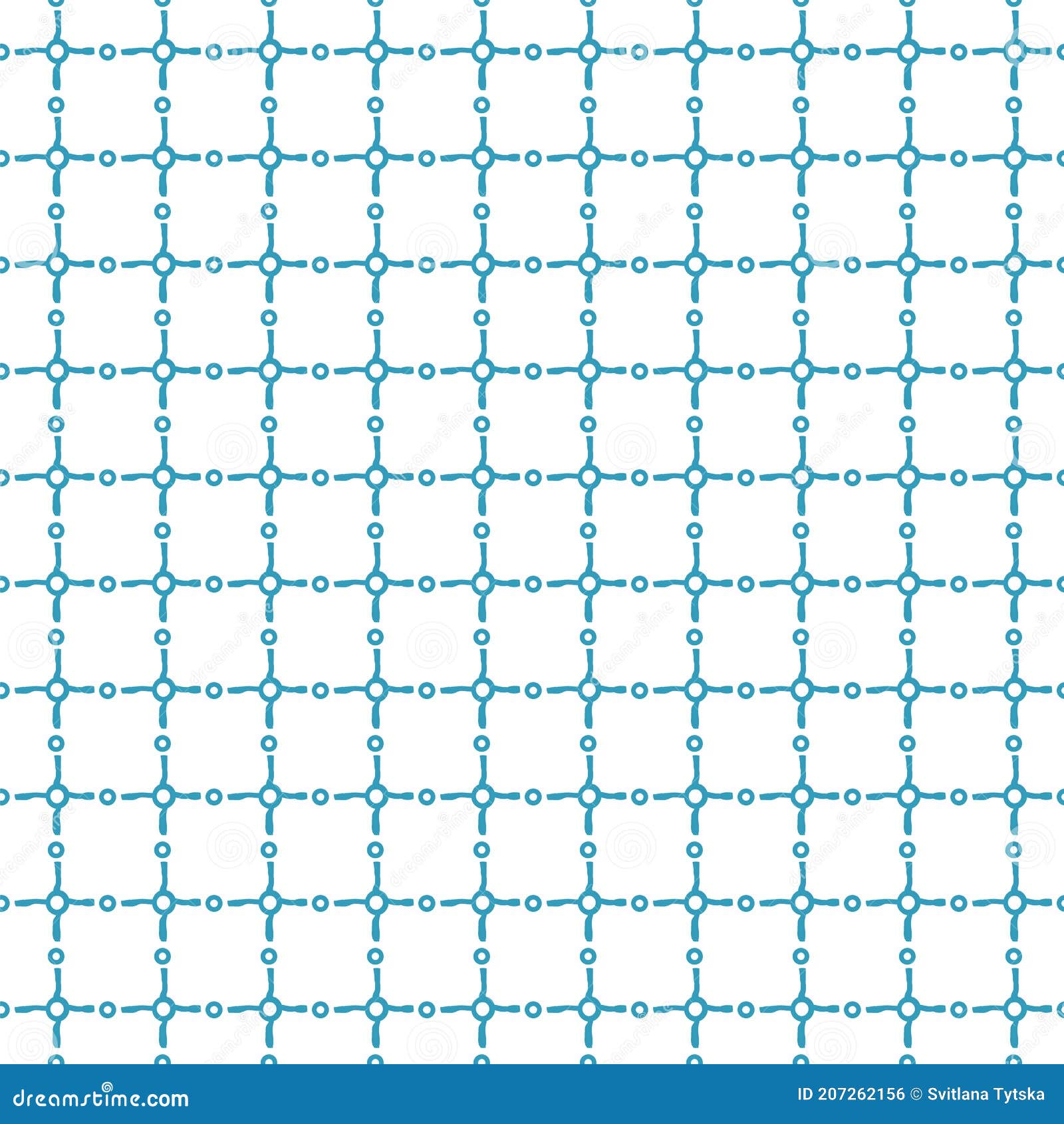 Blue and White Repeat Seamless Pattern. Drawing is Composed of Rough ...