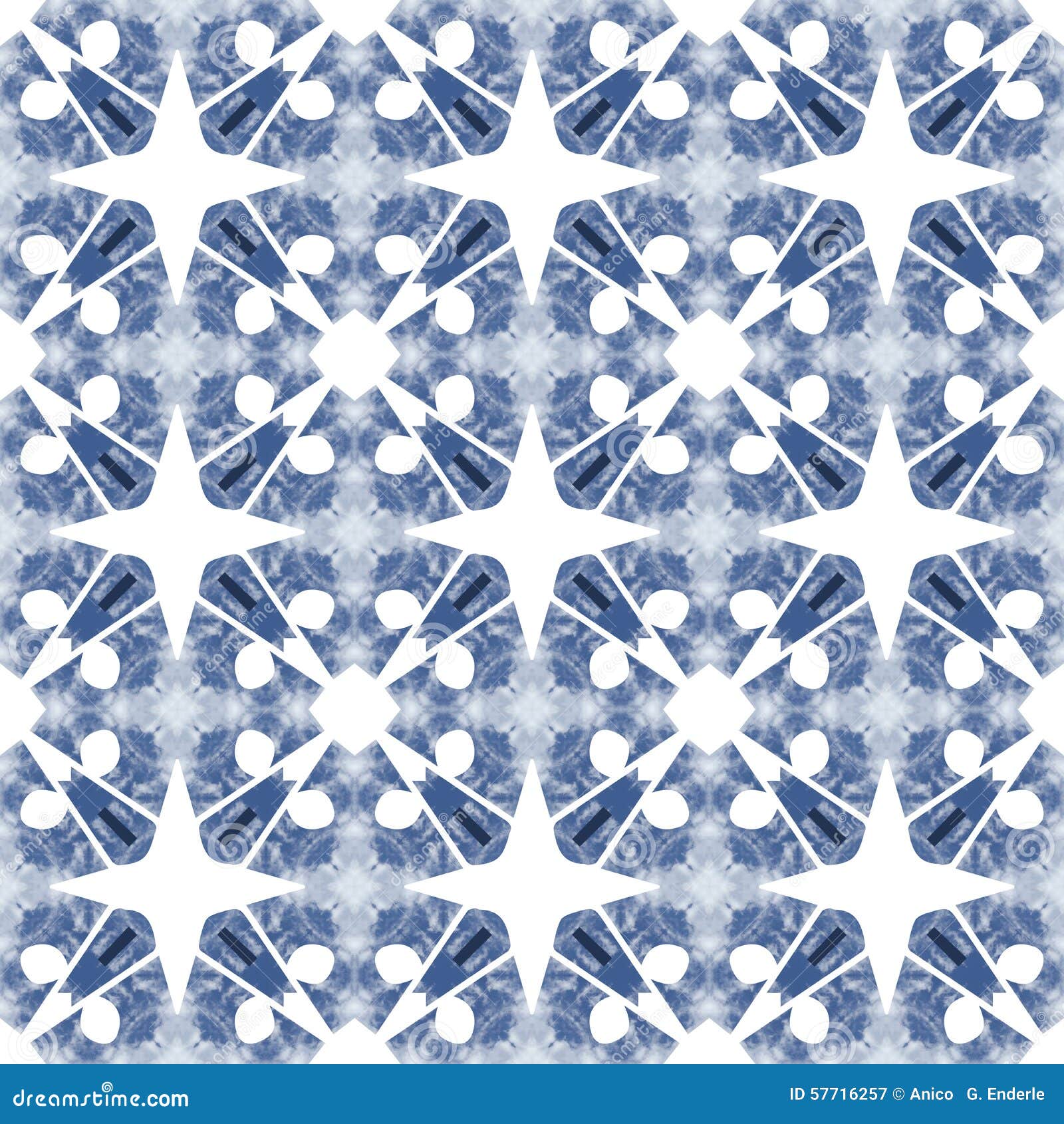 Blue and White Seamless Pattern. Stock Illustration - Illustration of ...