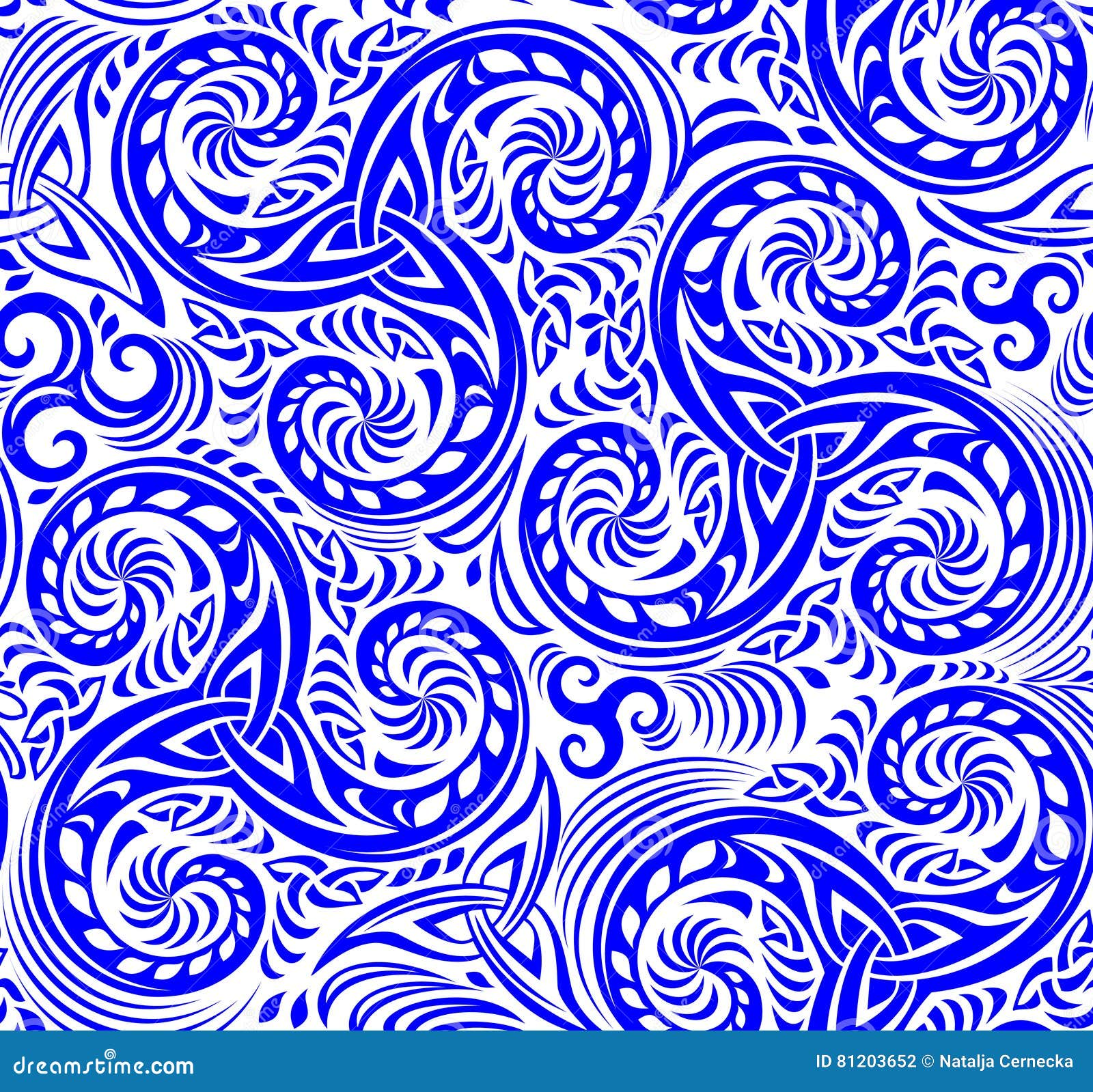 Blue and White Seamless Pattern with Trickle. Stock Vector ...