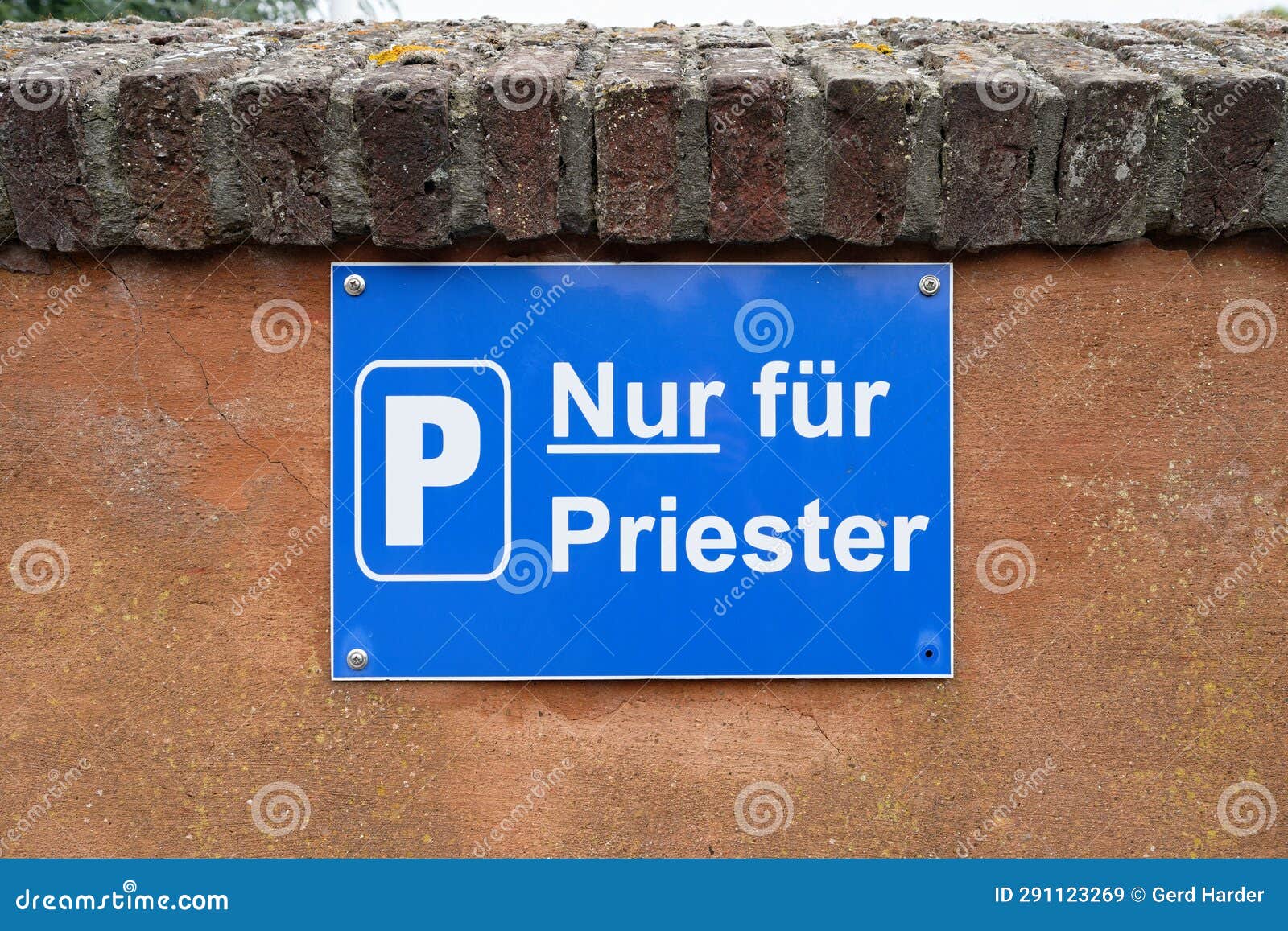 Parking for Priests only Sign Stock Image - Image of pastor ...