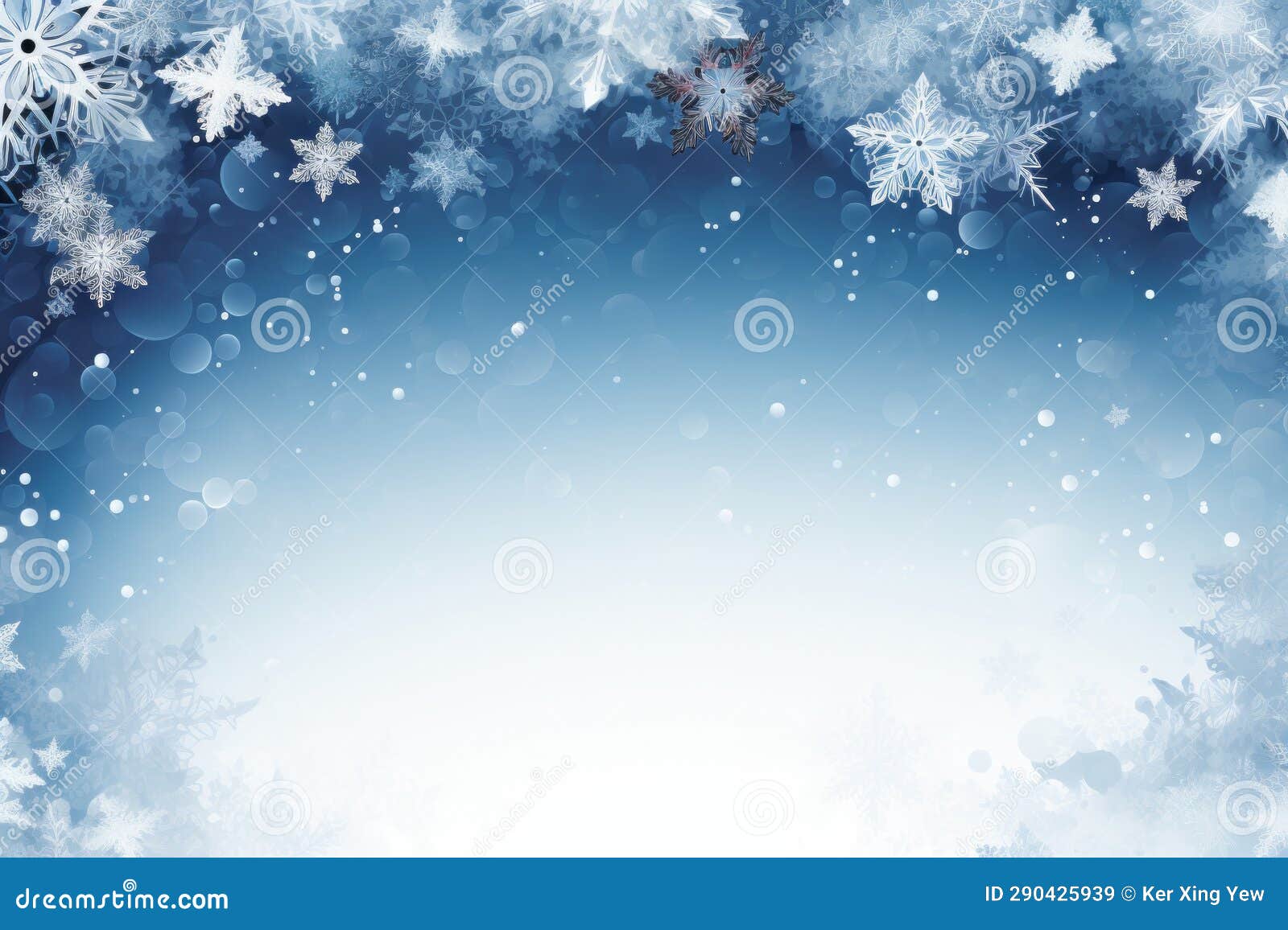 Blue and White Snowflake Background Stock Illustration - Illustration ...
