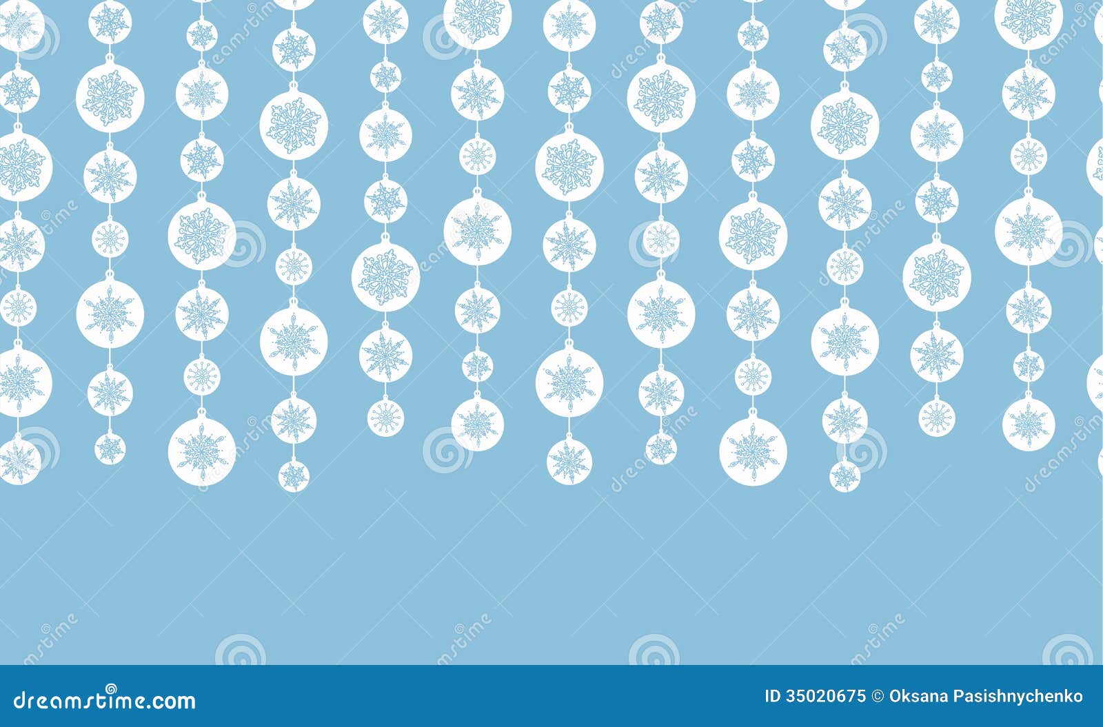 Blue and White Snowflakes Stripes Horizontal Stock Vector ...