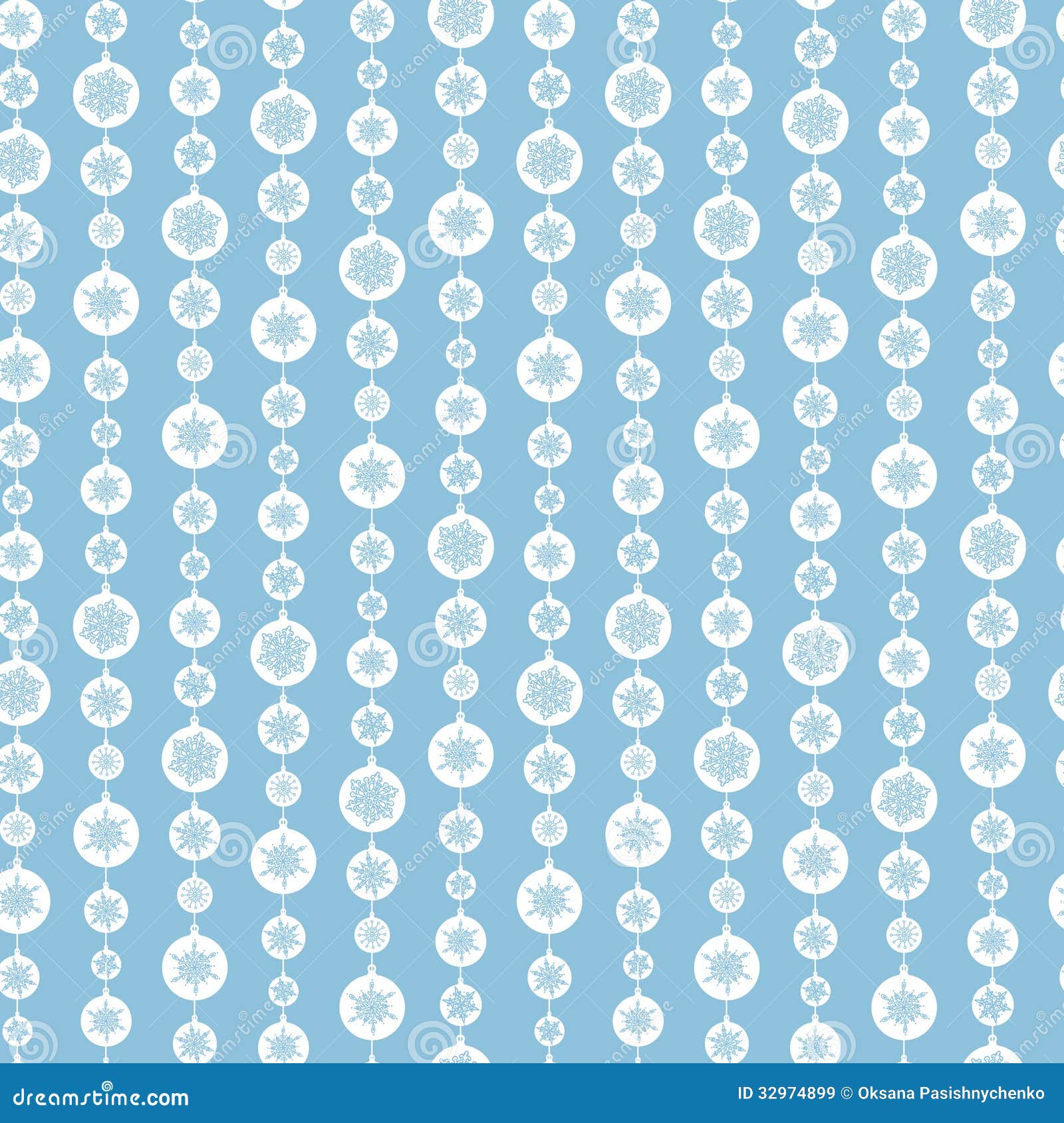 Blue and White Snowflakes Stripes Seamless Pattern Stock Vector ...