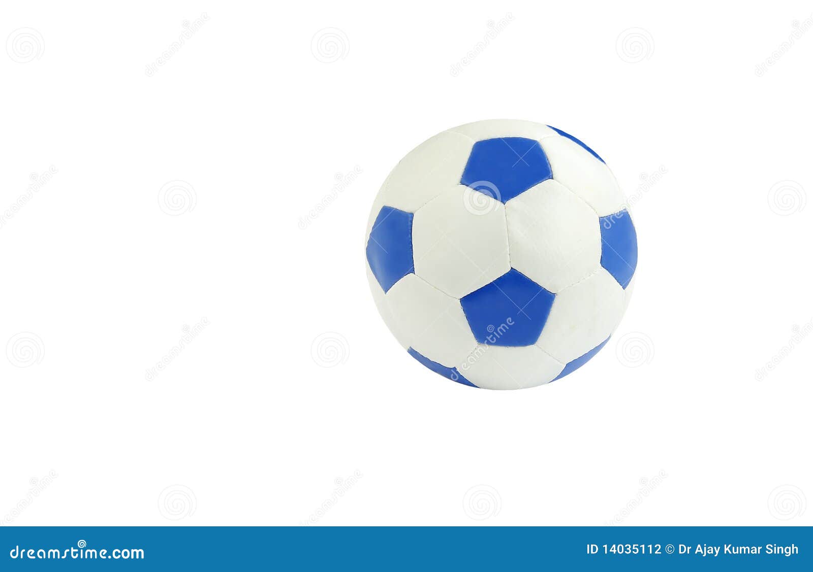Blue and White Soccer Isolated on White Stock Photo - Image of football ...