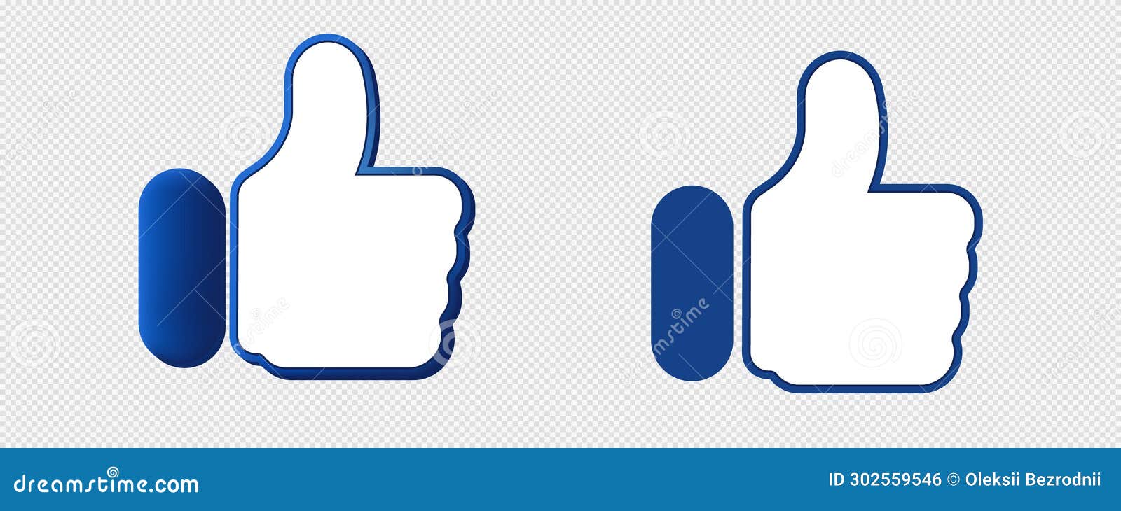 Blue and White Social Network Like Button. Stock Vector - Illustration ...