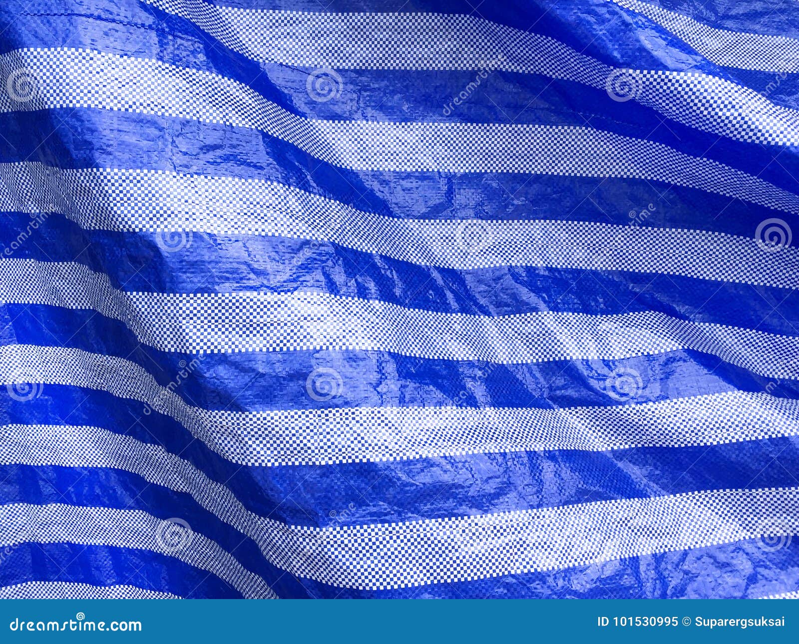 Blue and White Stripes Plastic Sheet Stock Image - Image of dusty ...
