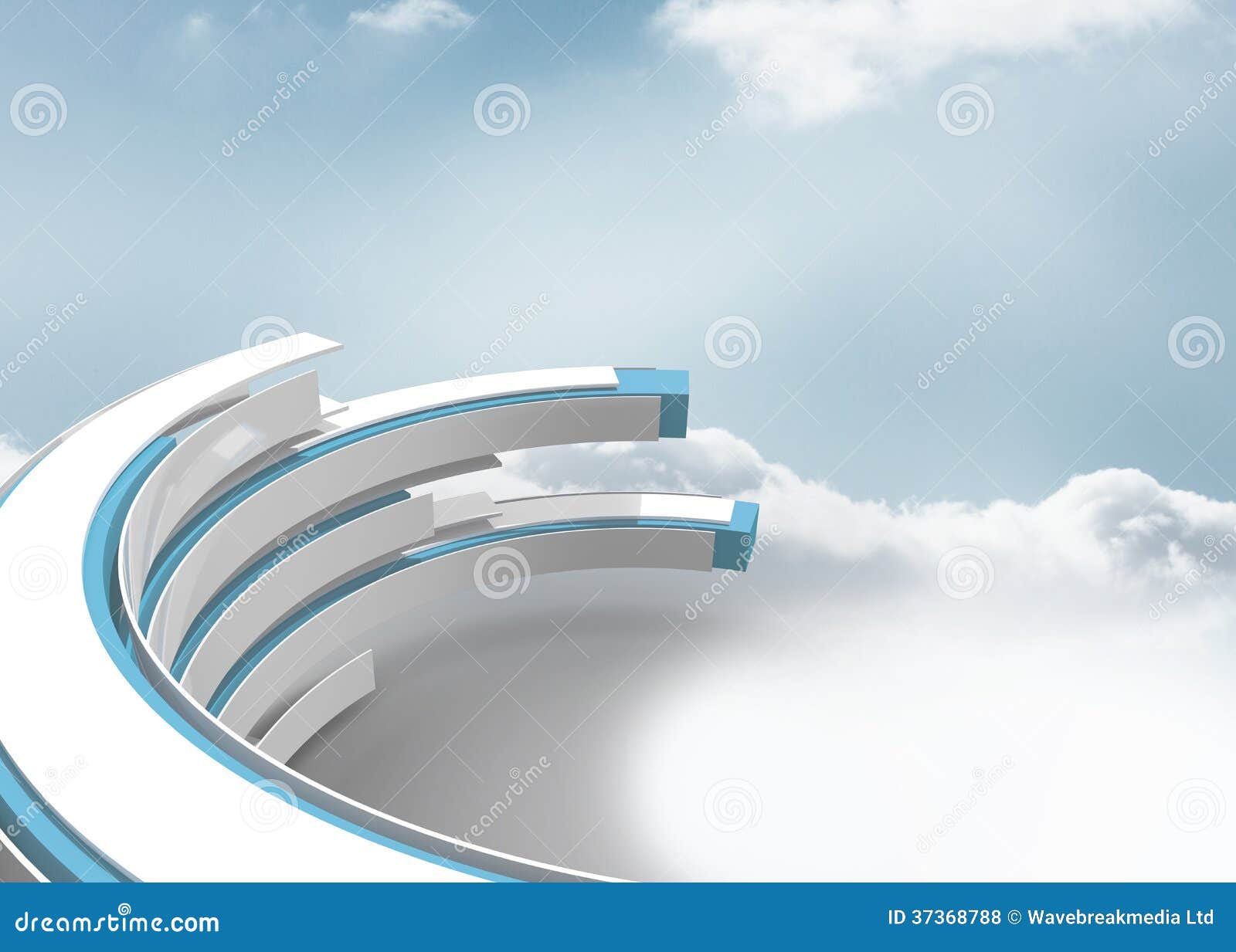 Blue and white structure stock illustration. Illustration of cloudy ...