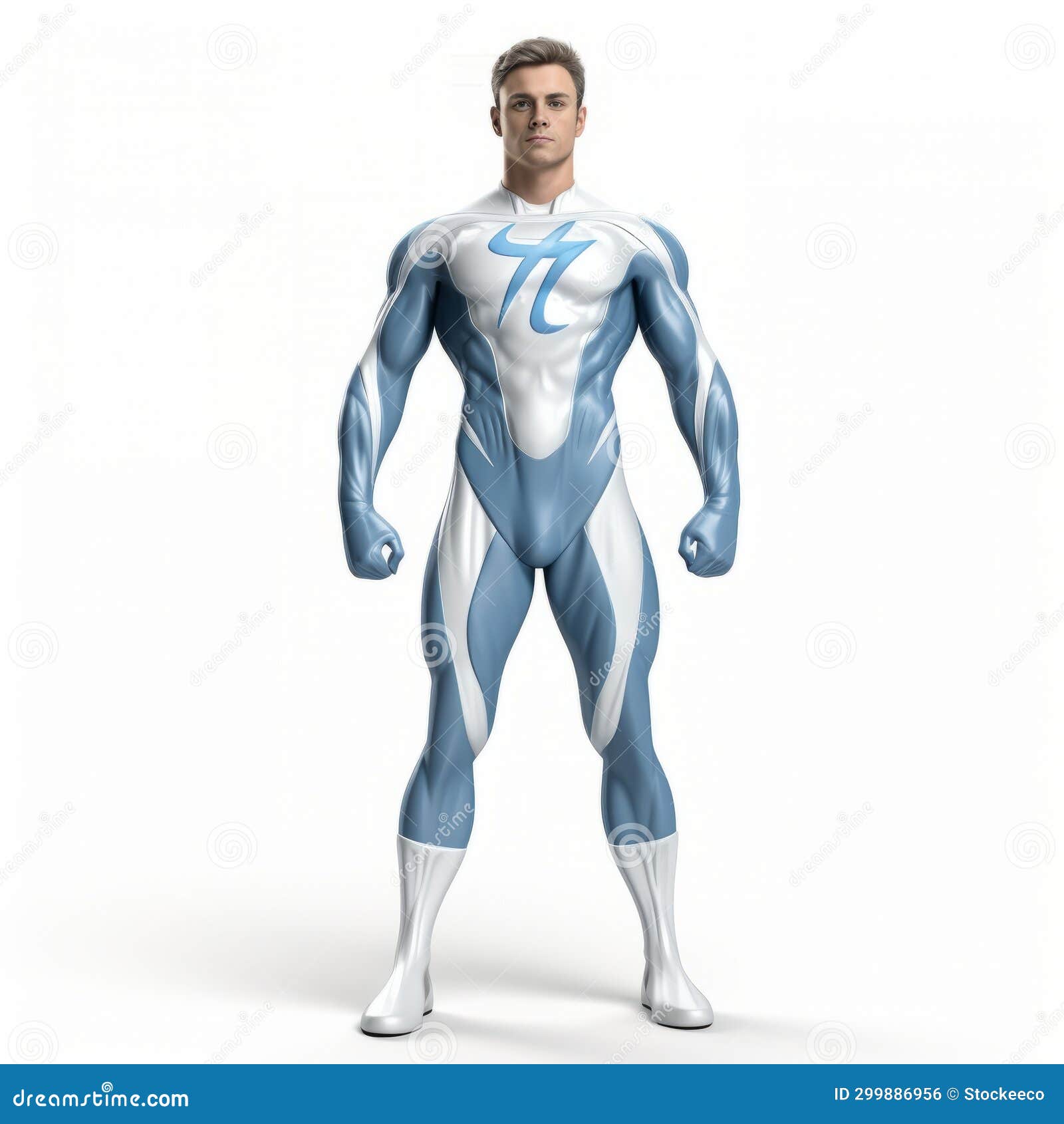 Blue and White Superhero: a Hyper-realistic Depiction of Youthful ... Blue and White Superhero: a Hyper-realistic Depiction of Youthful ...