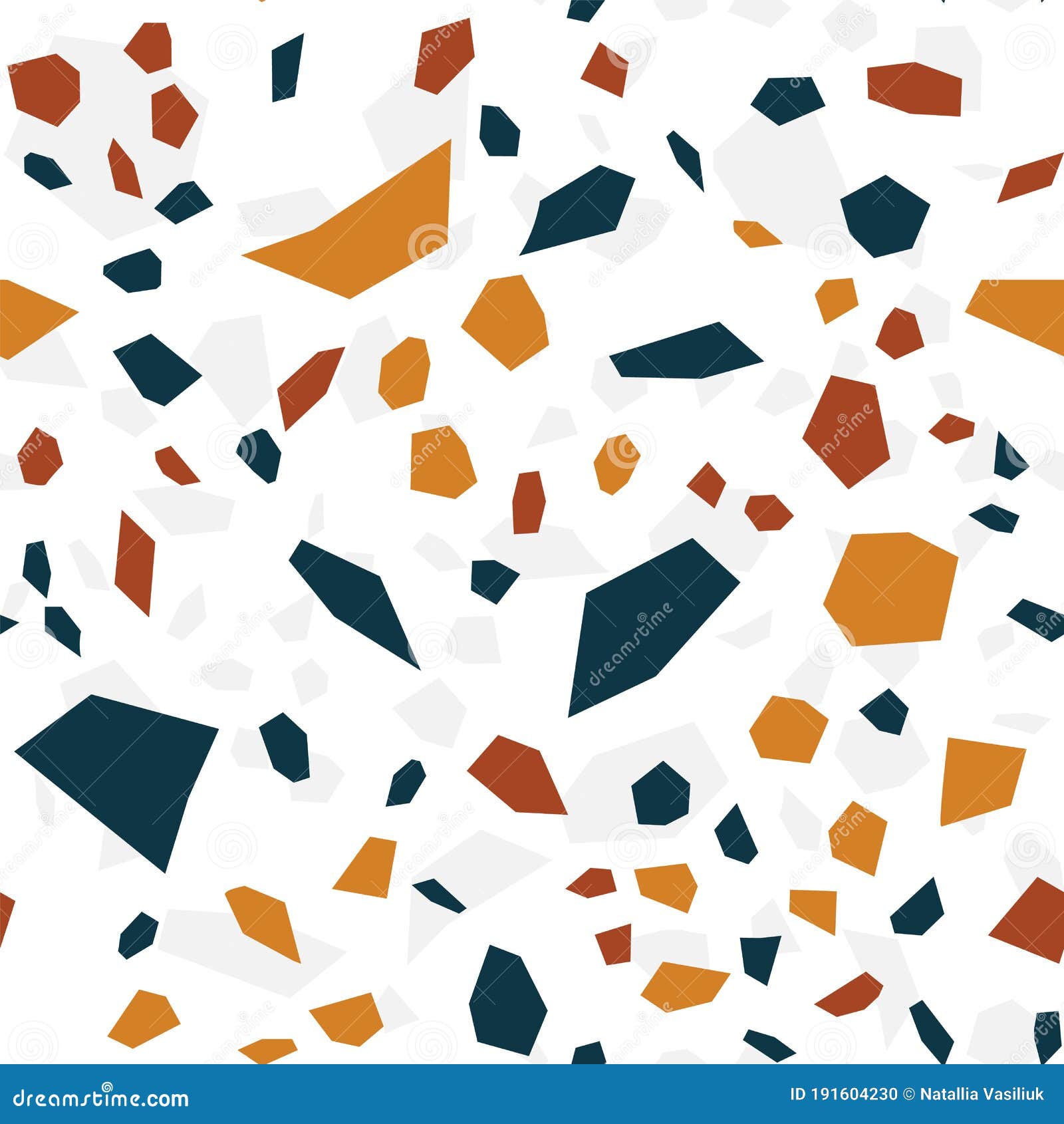 White Terrazzo Texture Seamless Pattern Design With Small Stones ...