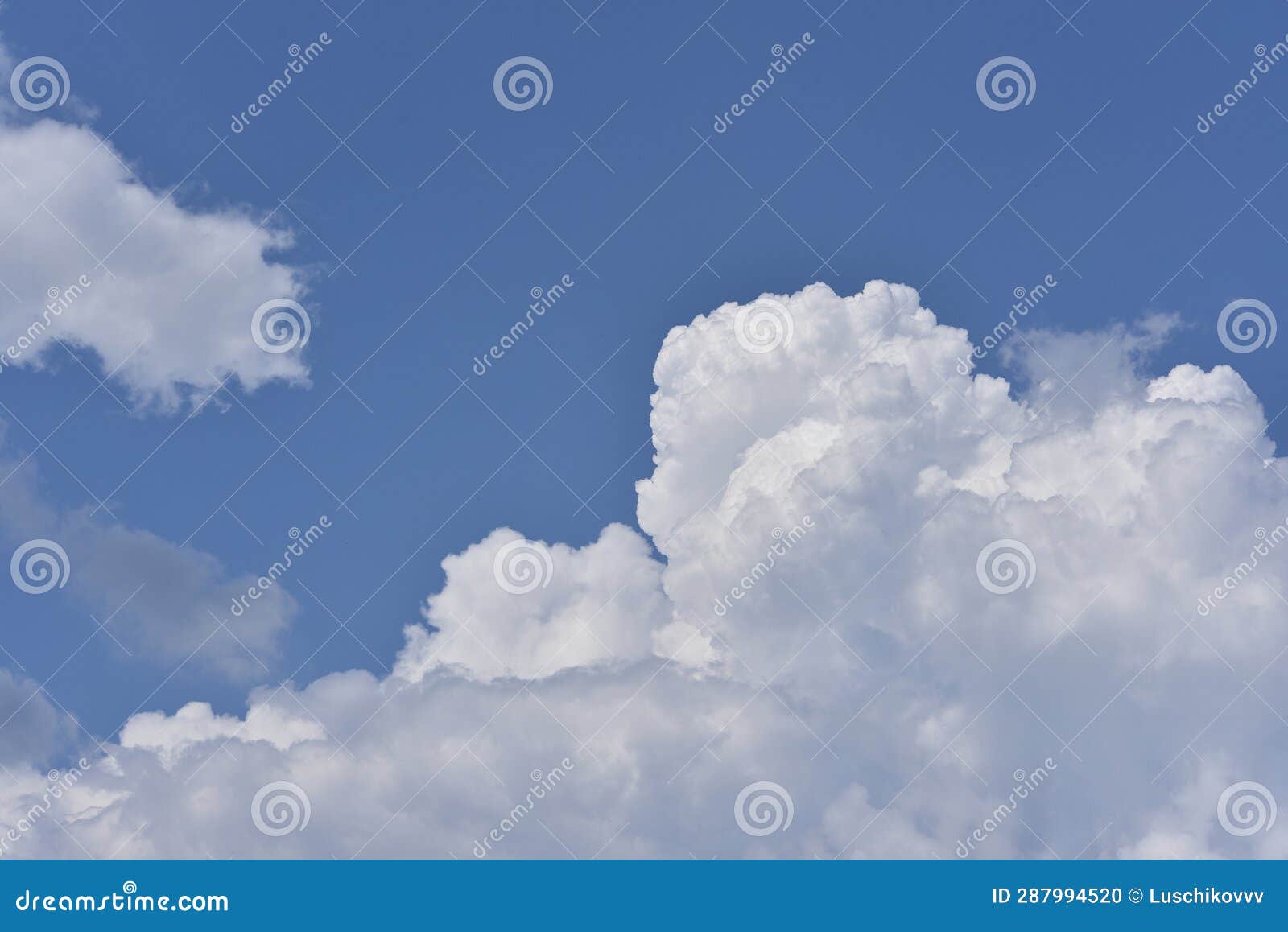 Blue-white Thunderclouds in Summer. Cumulative Clouds Stock Photo ...