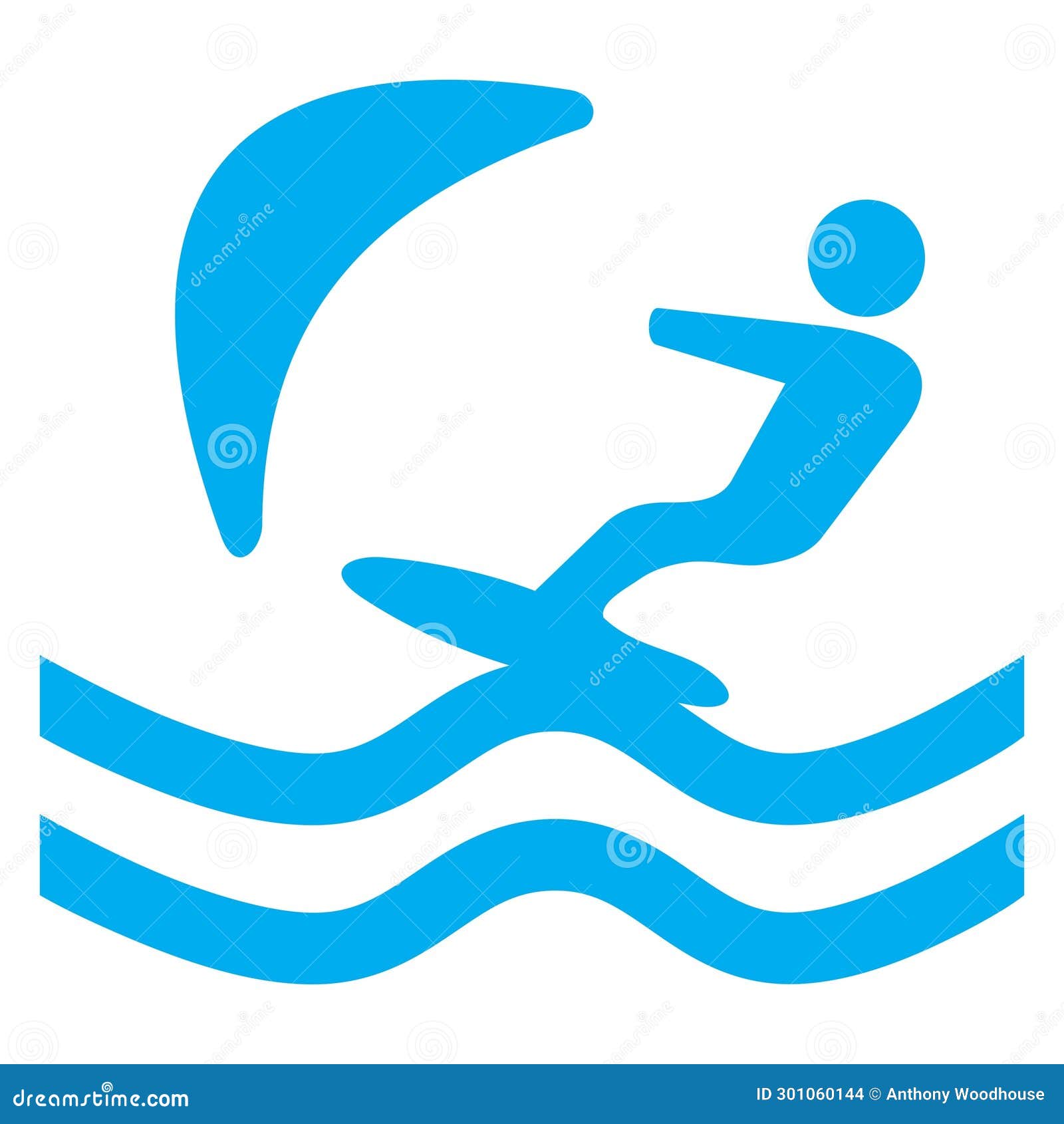 Blue And White Vector Graphic Of A Map Symbol For Board Based Water ...
