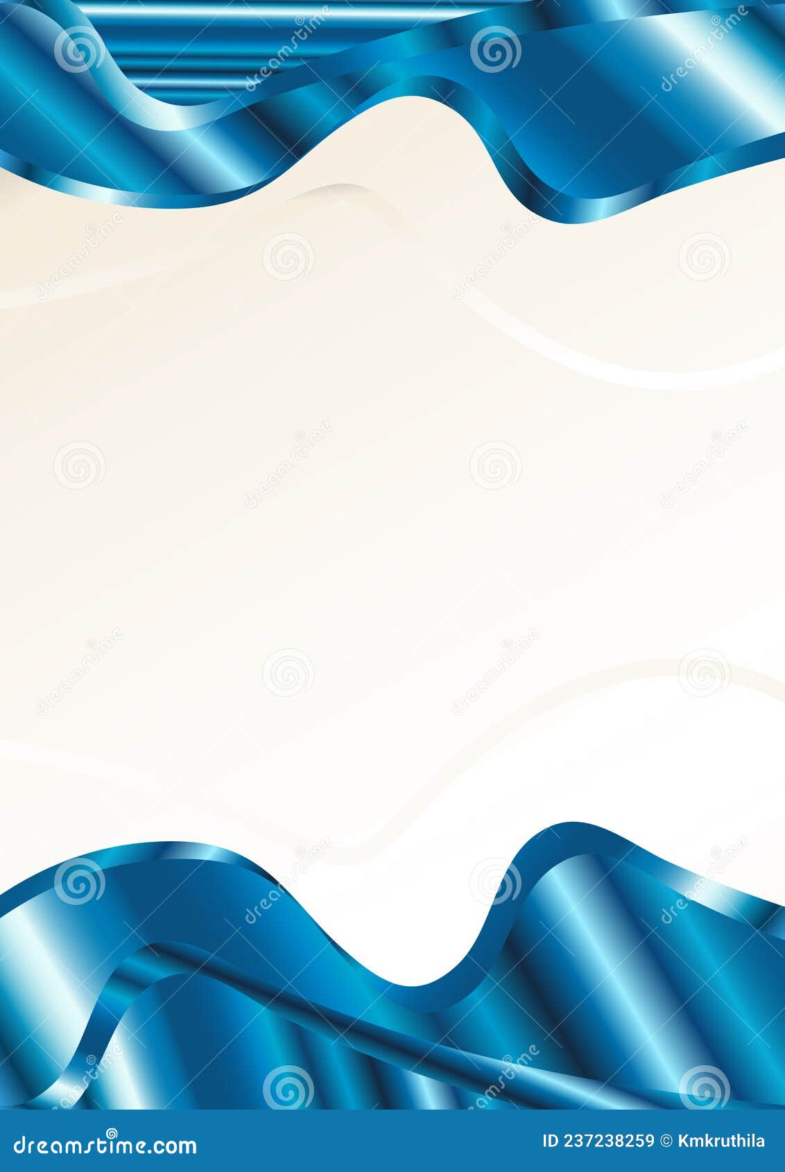 Blue and White Vertical Wave Background Template with Space for Your ...