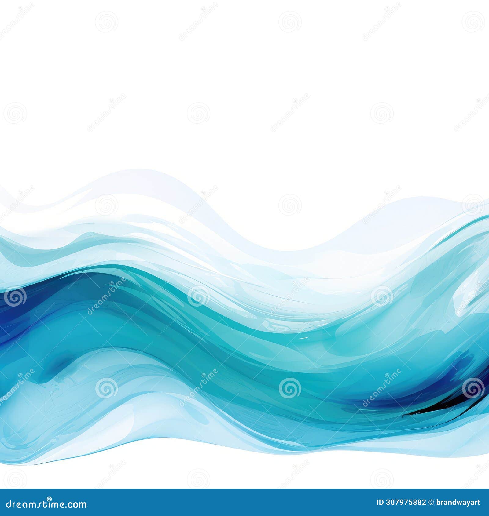 Blue and White Wave on White Background Stock Illustration ...