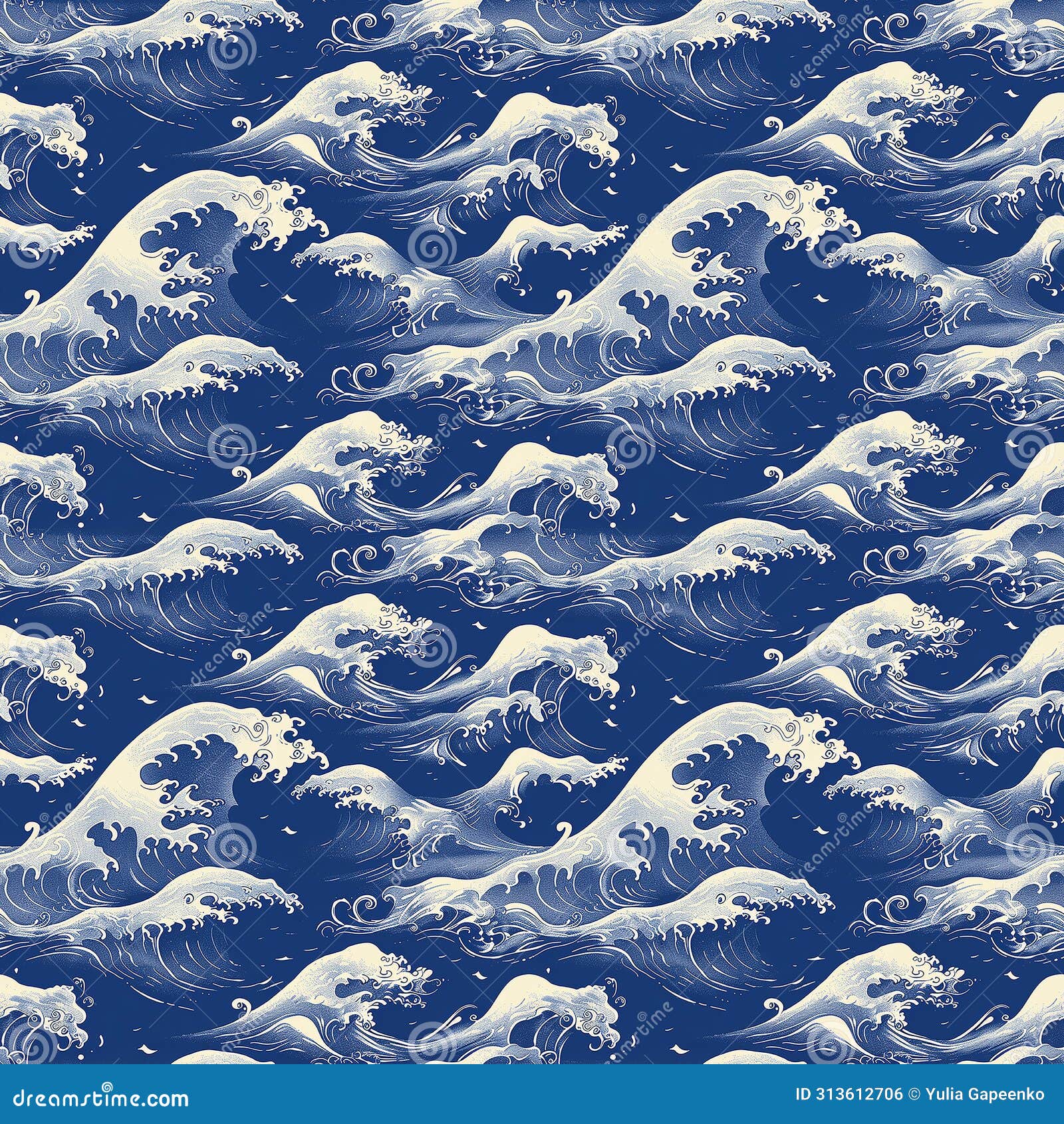 Blue and White Wave Pattern Wallpaper Stock Photo - Image of home, blue ...