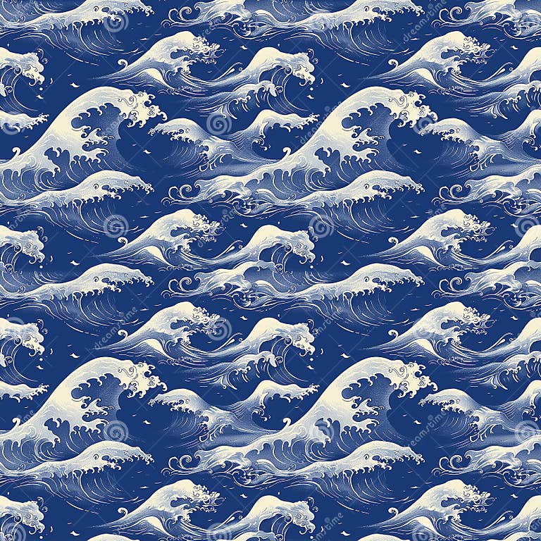Blue and White Wave Pattern Wallpaper Stock Photo - Image of home, blue ...