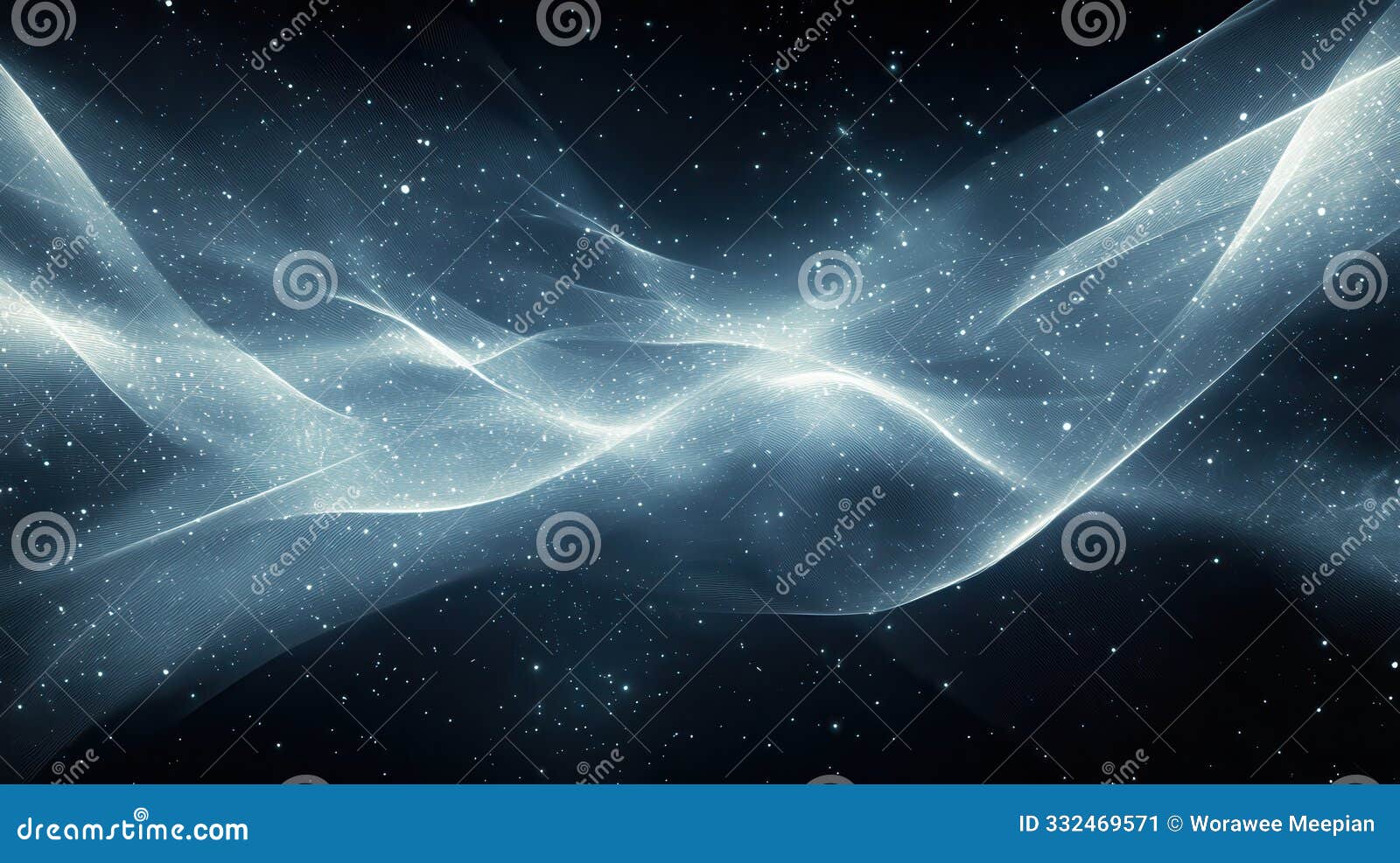 A Blue and White Wave with Stars in the Background Stock Image - Image ...