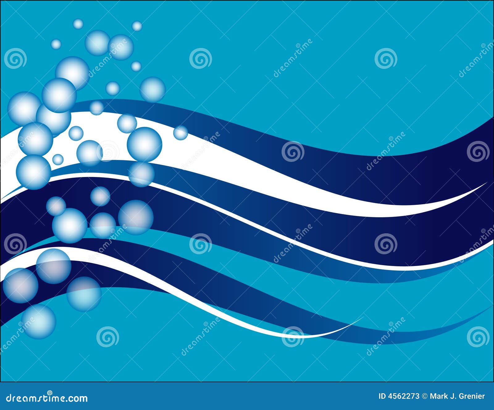 Blue and White Waves stock illustration. Illustration of waves - 4562273
