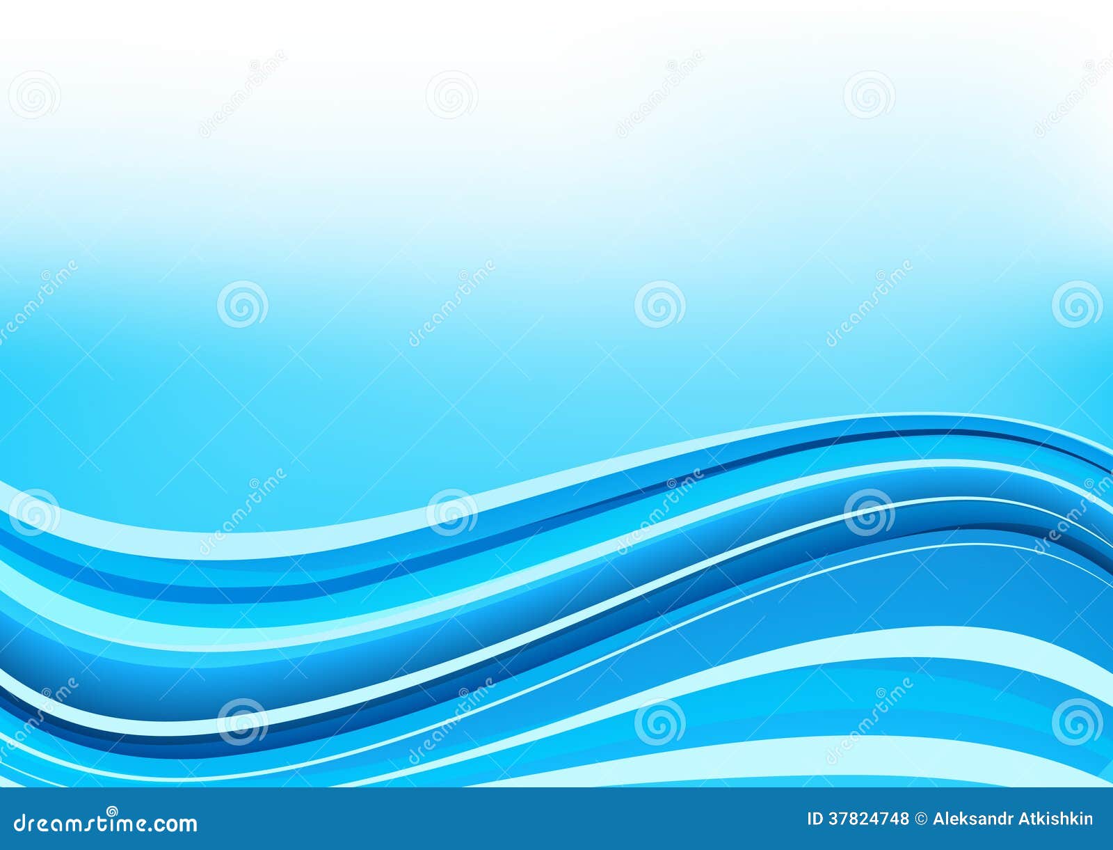 Blue and White Waves Background Stock Vector - Illustration of copy ...