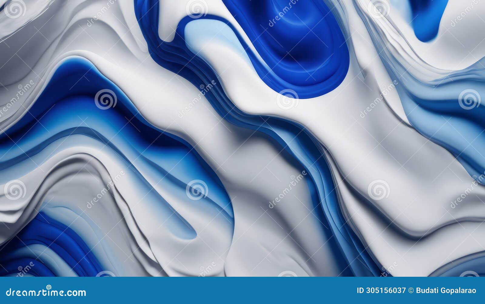 Blue and White Waves in the Ocean Stock Illustration - Illustration of ...