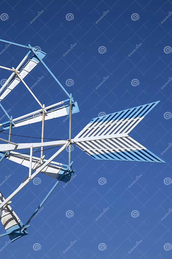 Blue and White Windmill, Ibiza Stock Photo - Image of line, energy ...