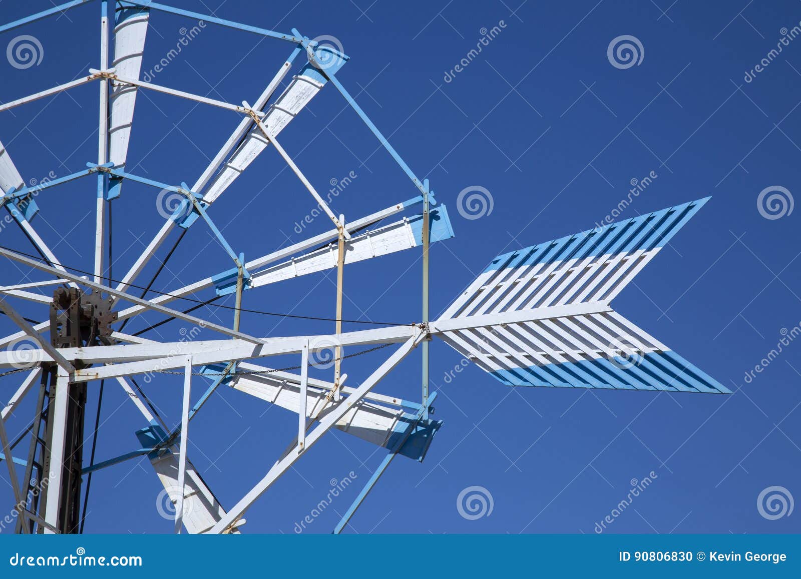 Blue and White Windmill, Ibiza Stock Photo - Image of spanish ...
