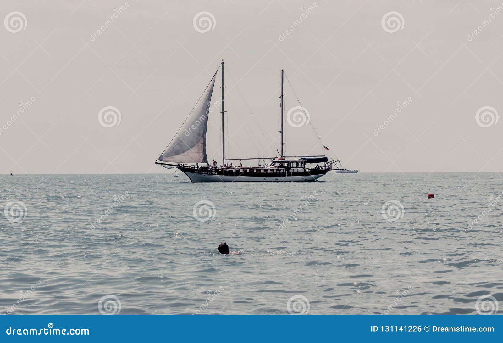 SAILING SHIP in the MIDDLE of the SEA Editorial Photo - Image of time ...