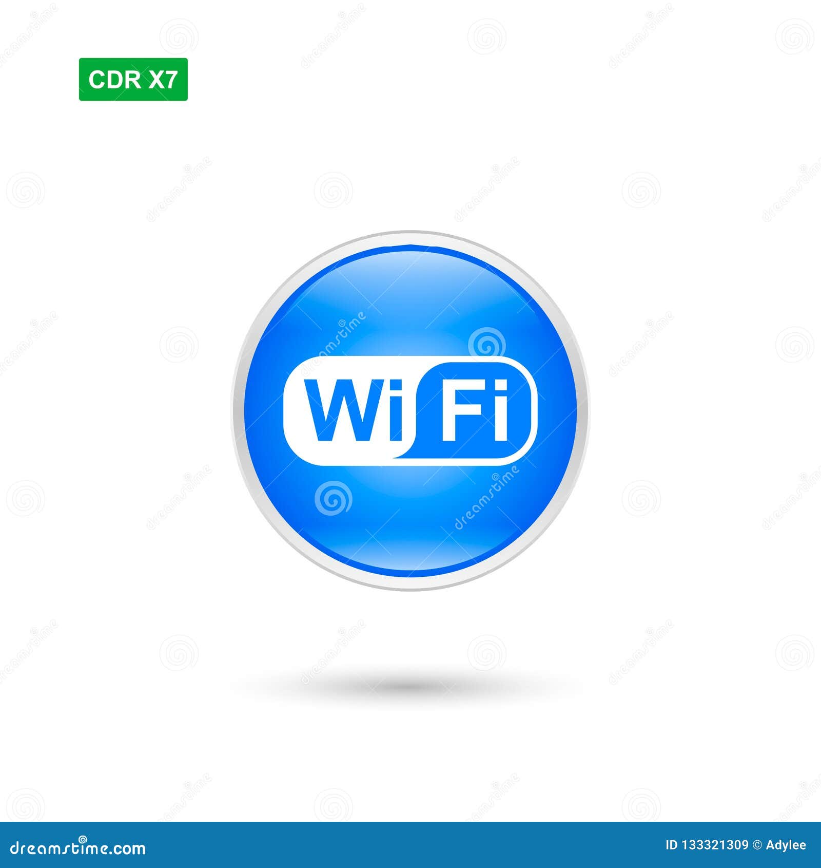Blue Wifi Button Vector Symbol Isolated Stock Vector - Illustration of ...