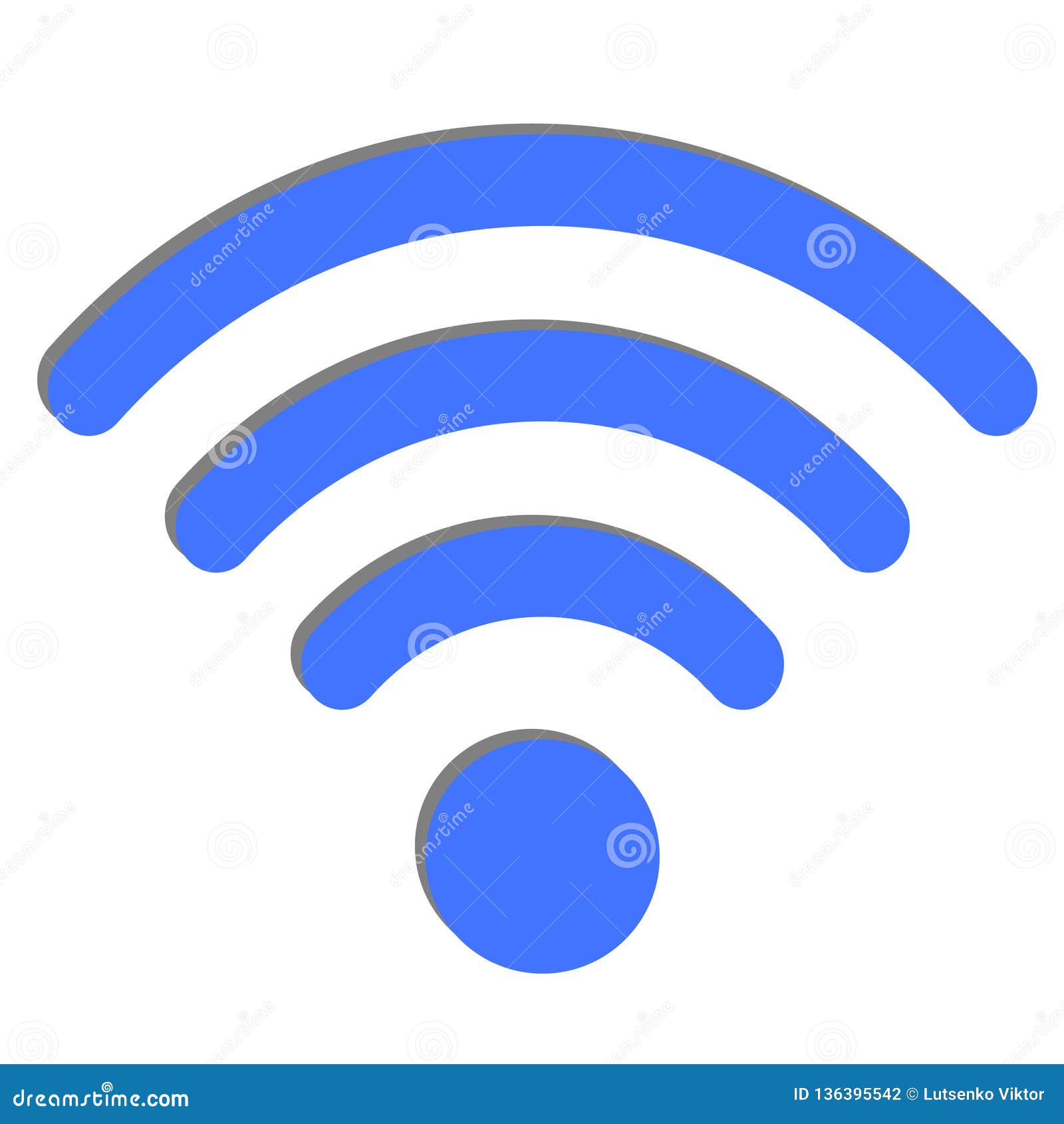 Cool blue wifi icon vector stock illustration. Illustration of icon ...