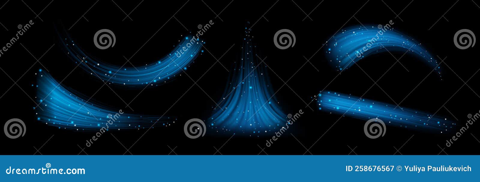 Blue Wind Waves, Fresh Cold Air Blowing Stock Vector - Illustration of ...