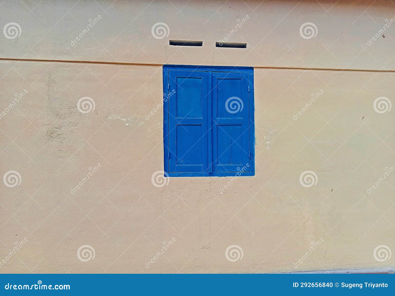 Two Vents On The Beige Wall. Plastic Ventilation Grids, Part Of The ...