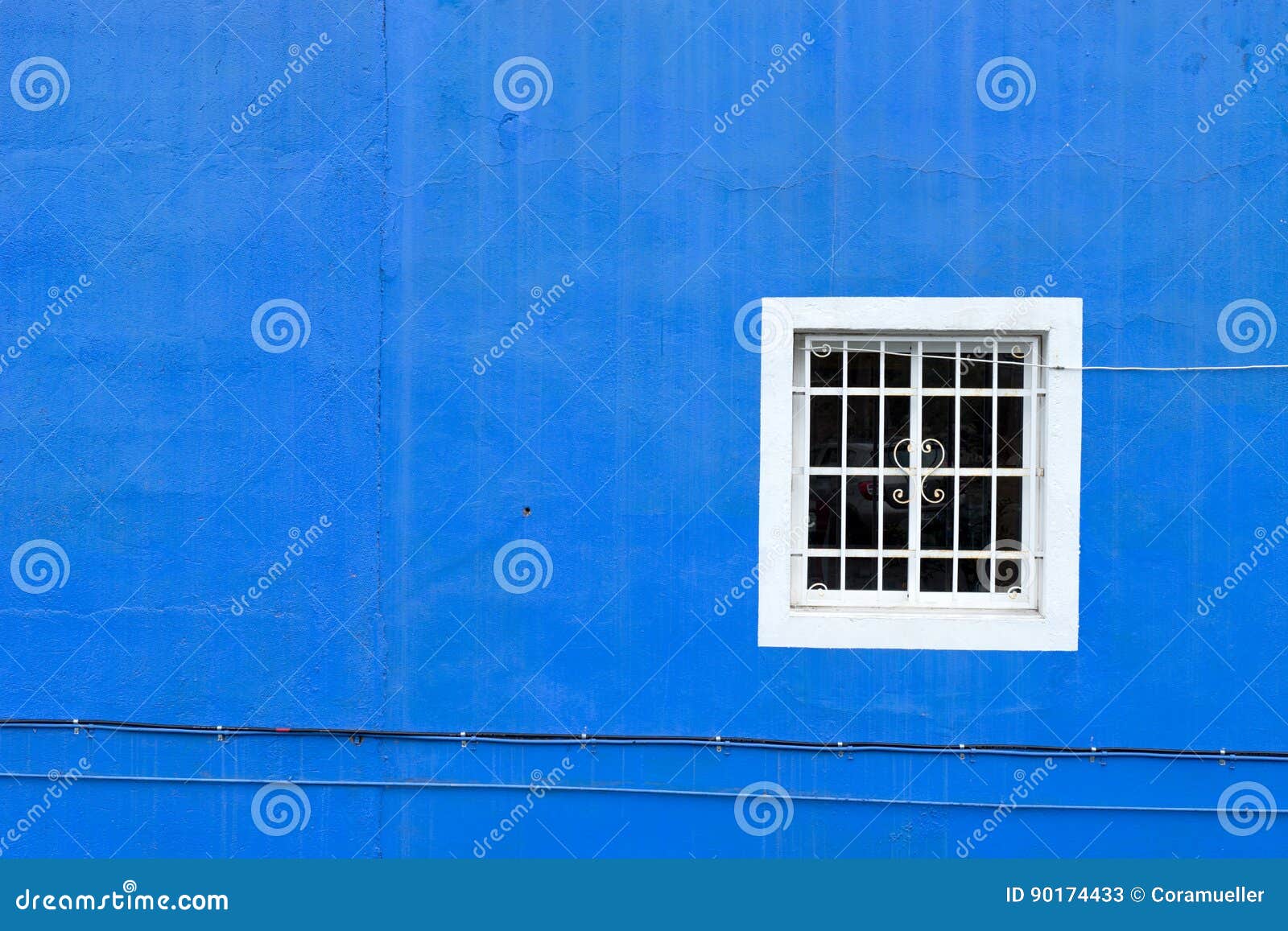 Blue window stock image. Image of window, line, cable - 90174433