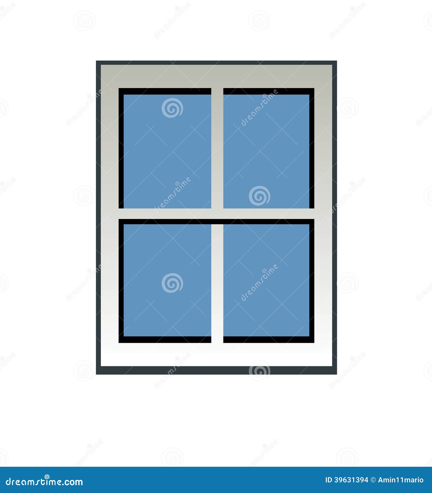Blue window stock illustration. Illustration of interior - 39631394