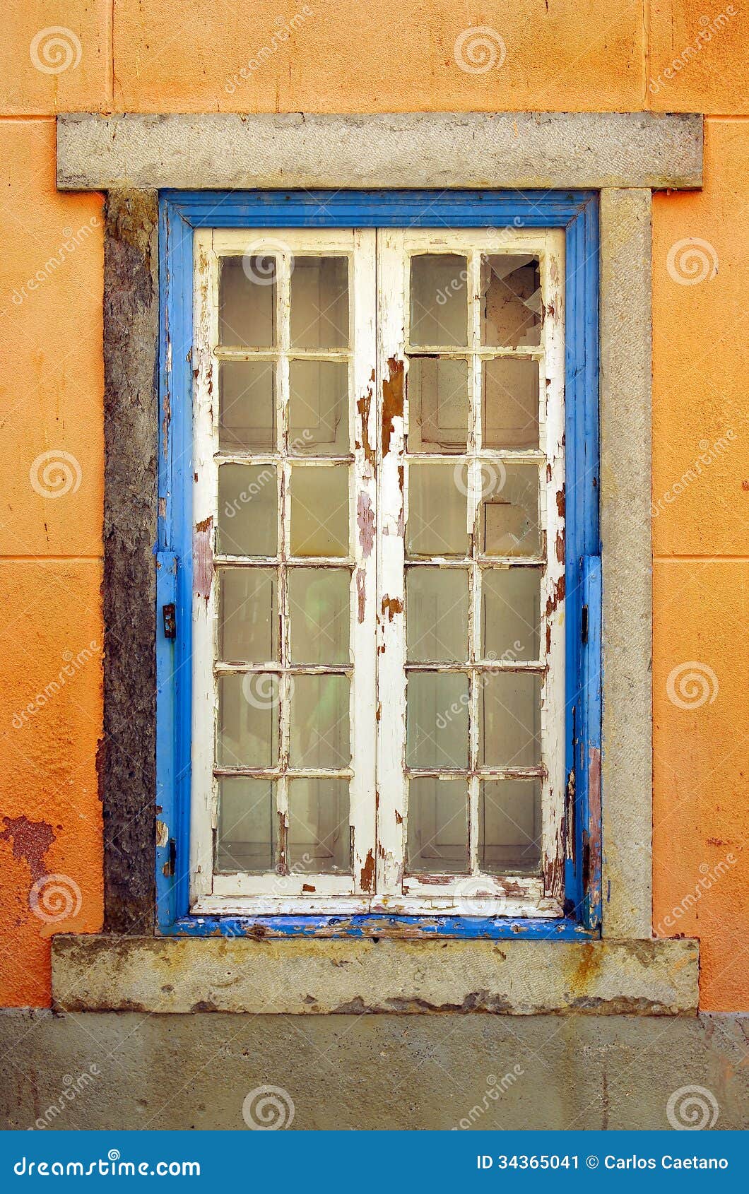 Blue Window stock image. Image of antique, place, background - 34365041