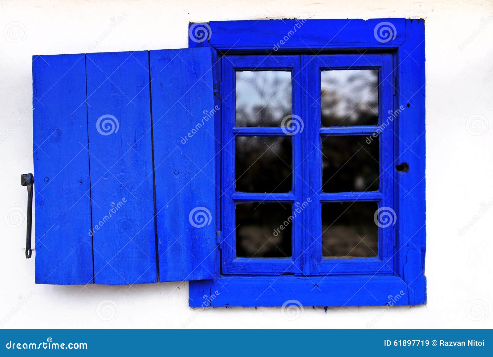 Blue Window stock image. Image of aegean, abstract, decoration - 61897719