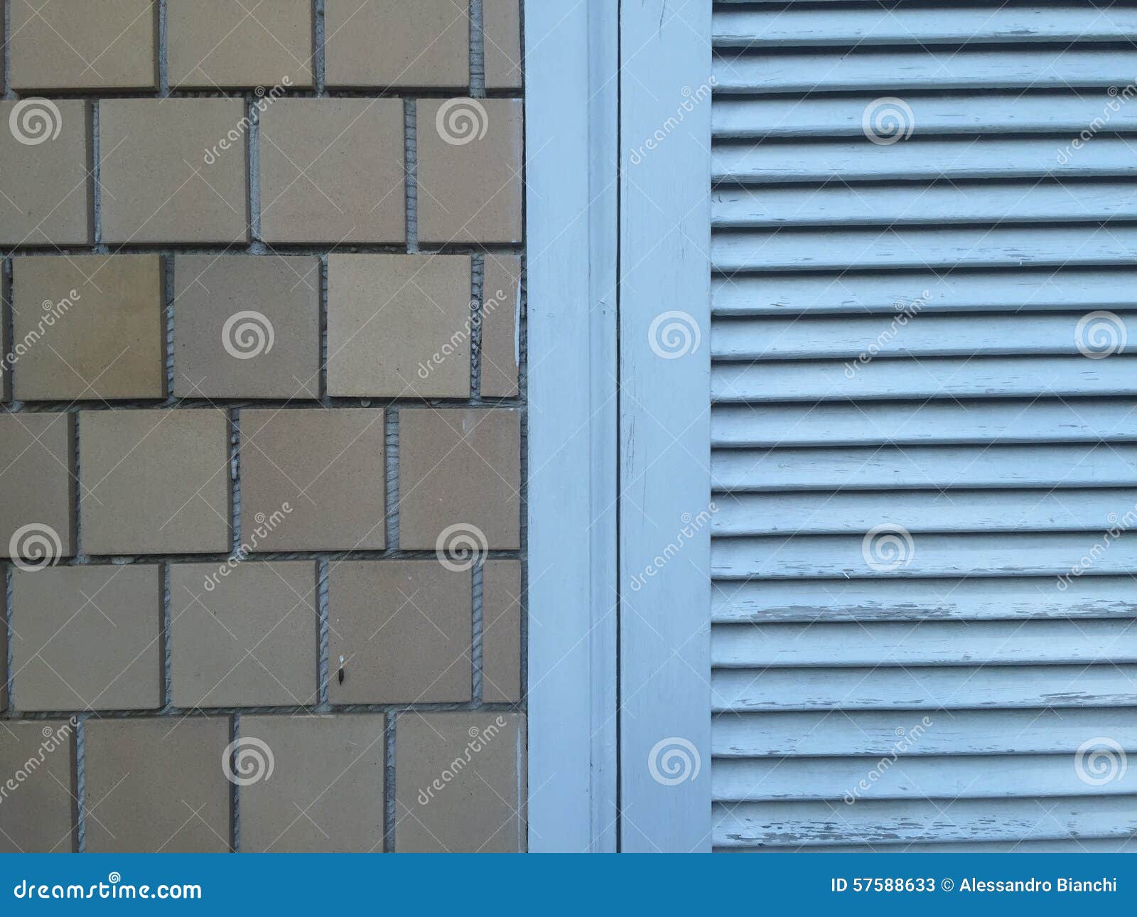 Blue window shutter stock image. Image of louver, covering - 57588633