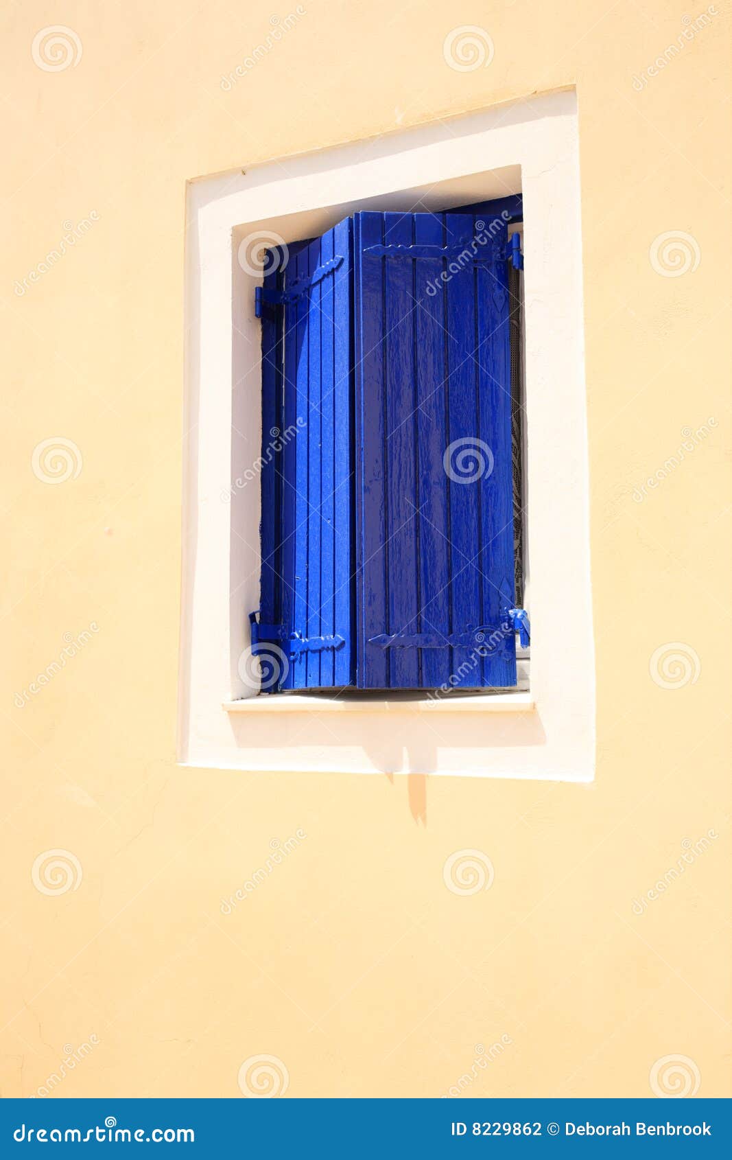 Blue window shutters stock photo. Image of blue, architecture - 8229862