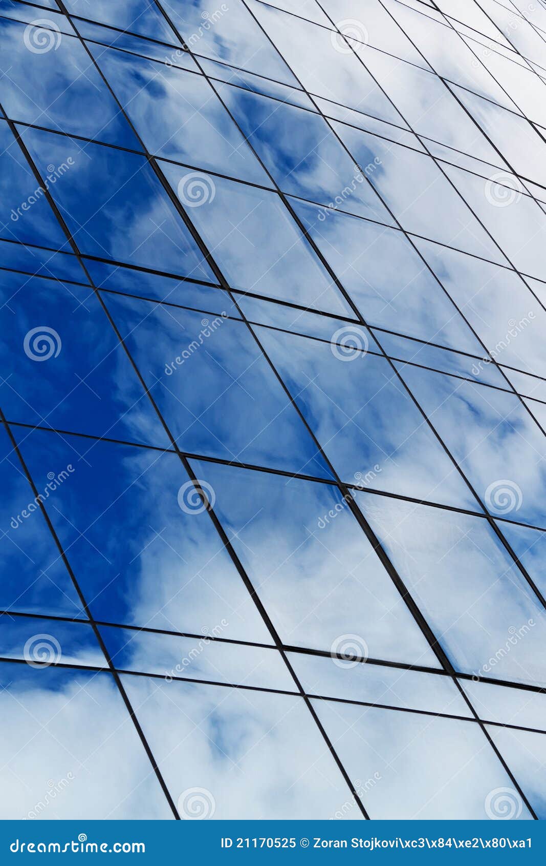 Blue windows stock image. Image of blue, mirror, glass - 21170525