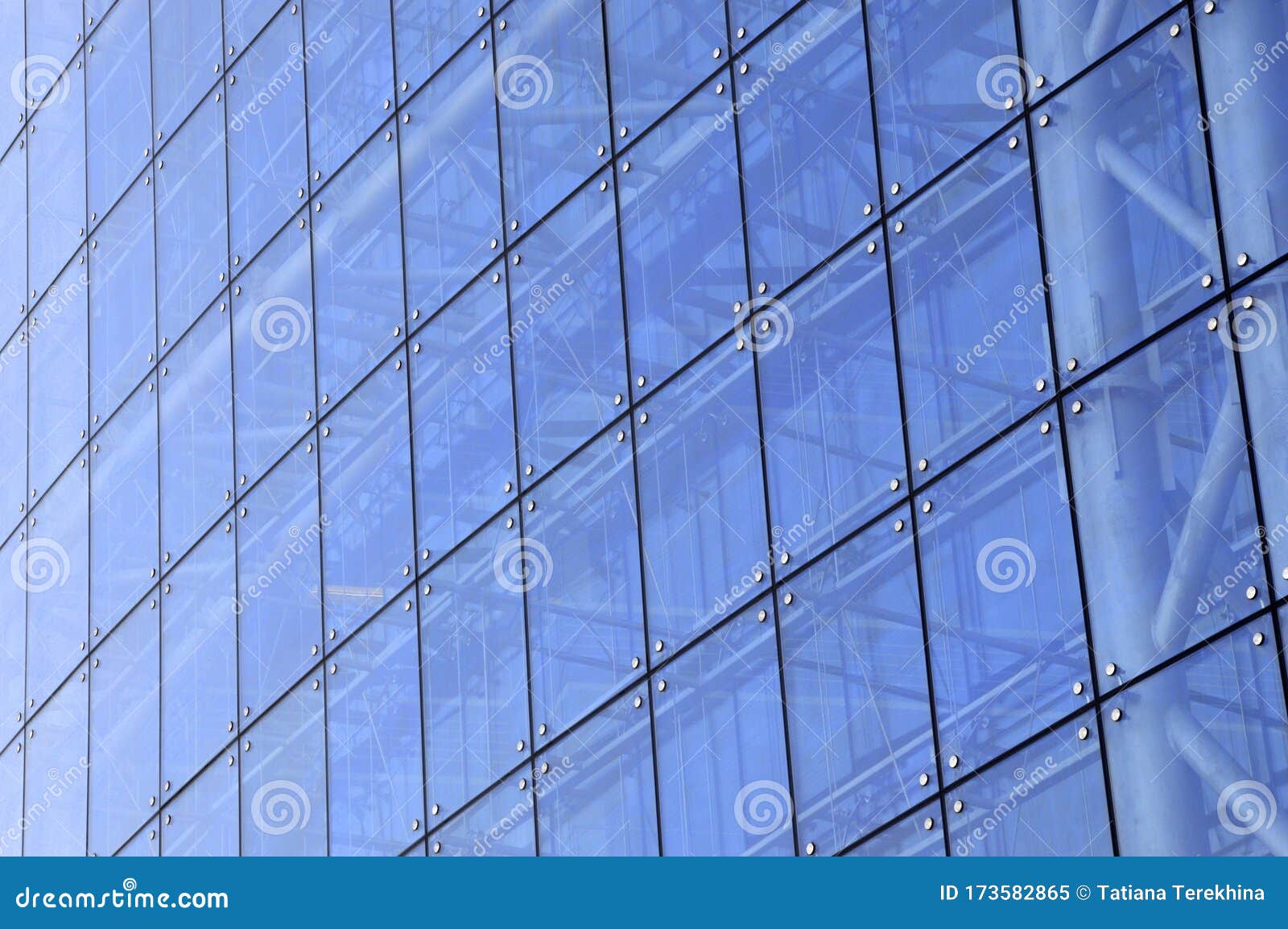 Blue Windows of the Building Stock Image - Image of high, abstract ...