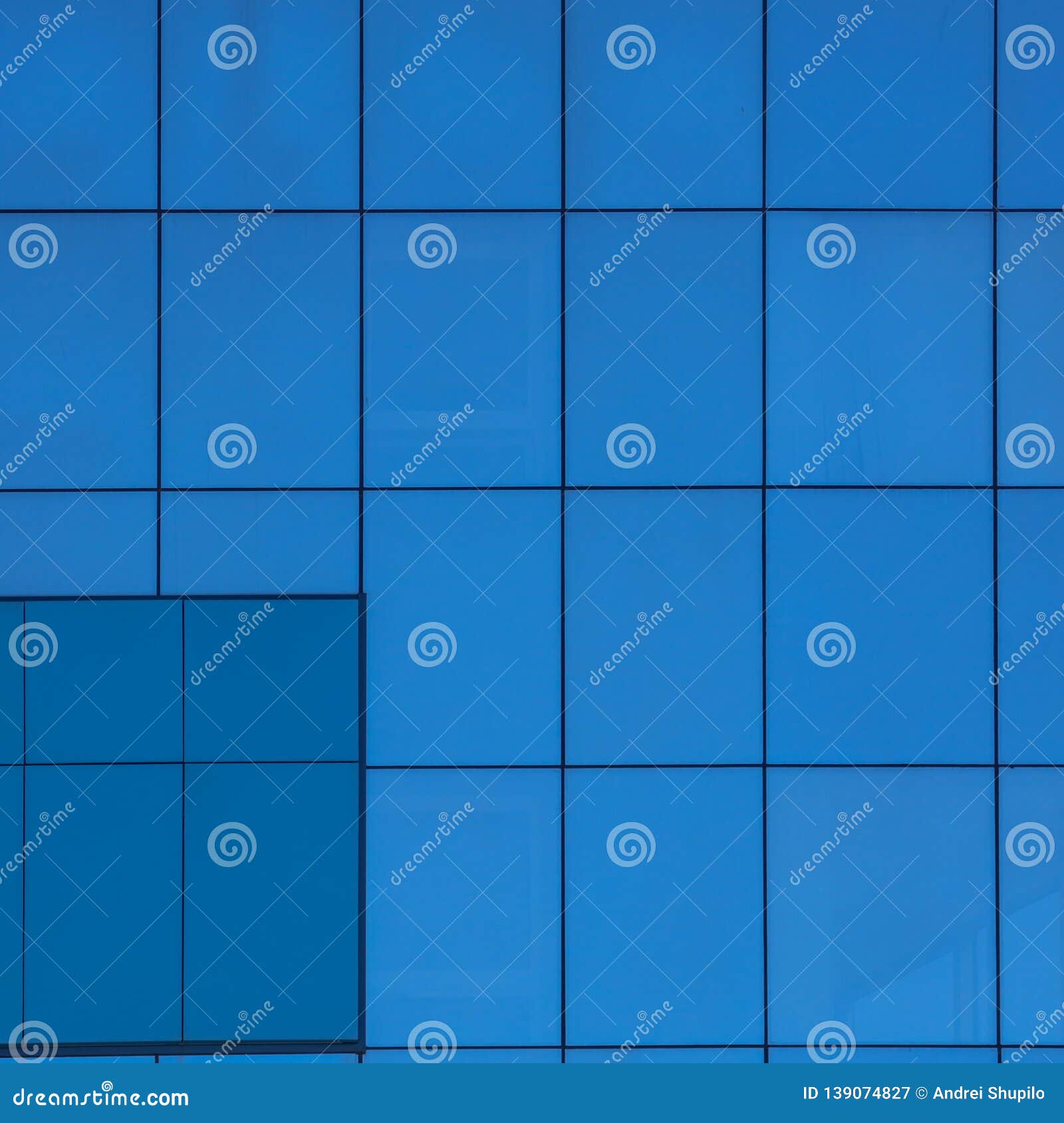 Blue Windows in the House As an Abstract Background Stock Image - Image ...