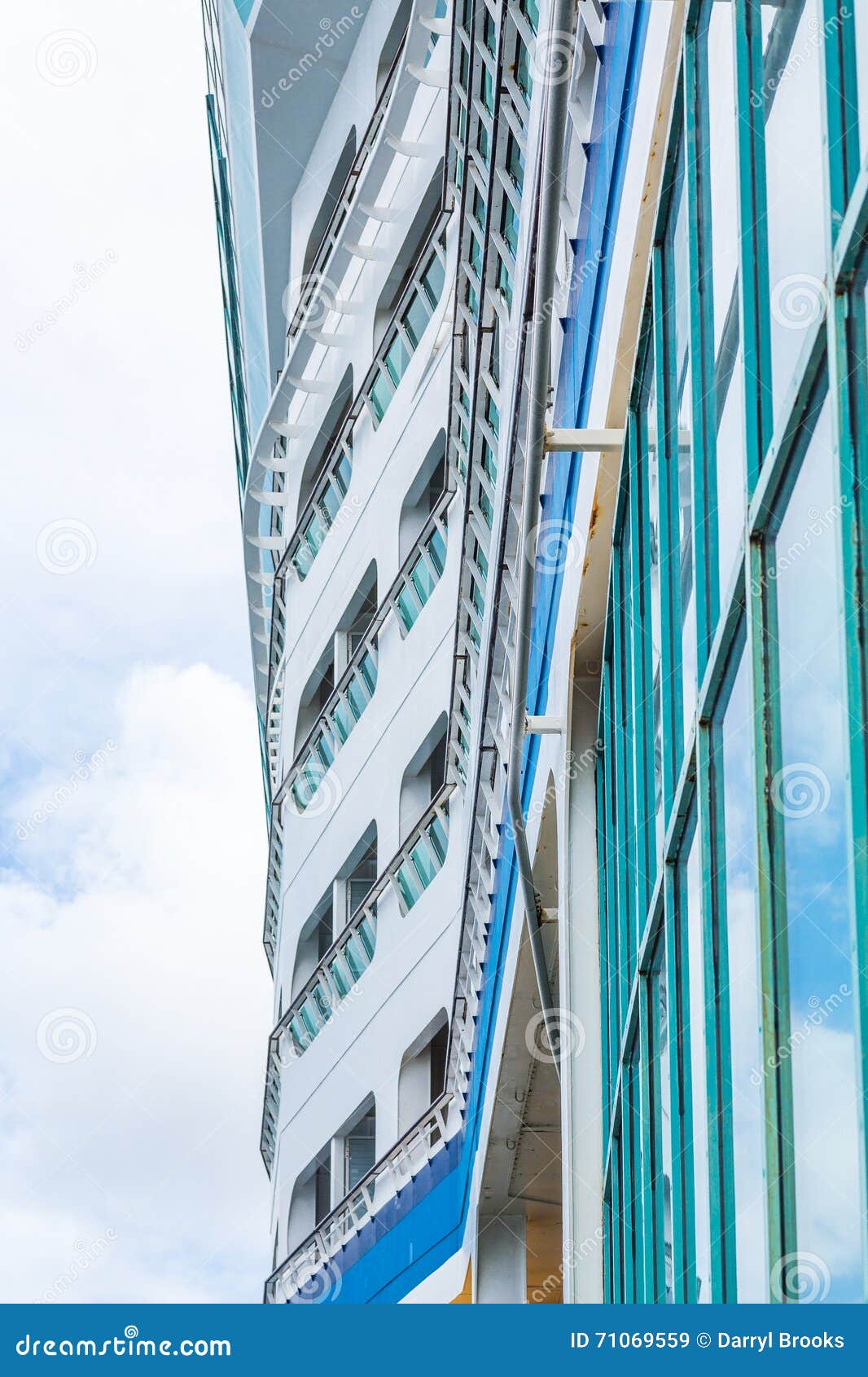 Blue Windows on Side of Cruise Ship Stock Image - Image of ocean ...