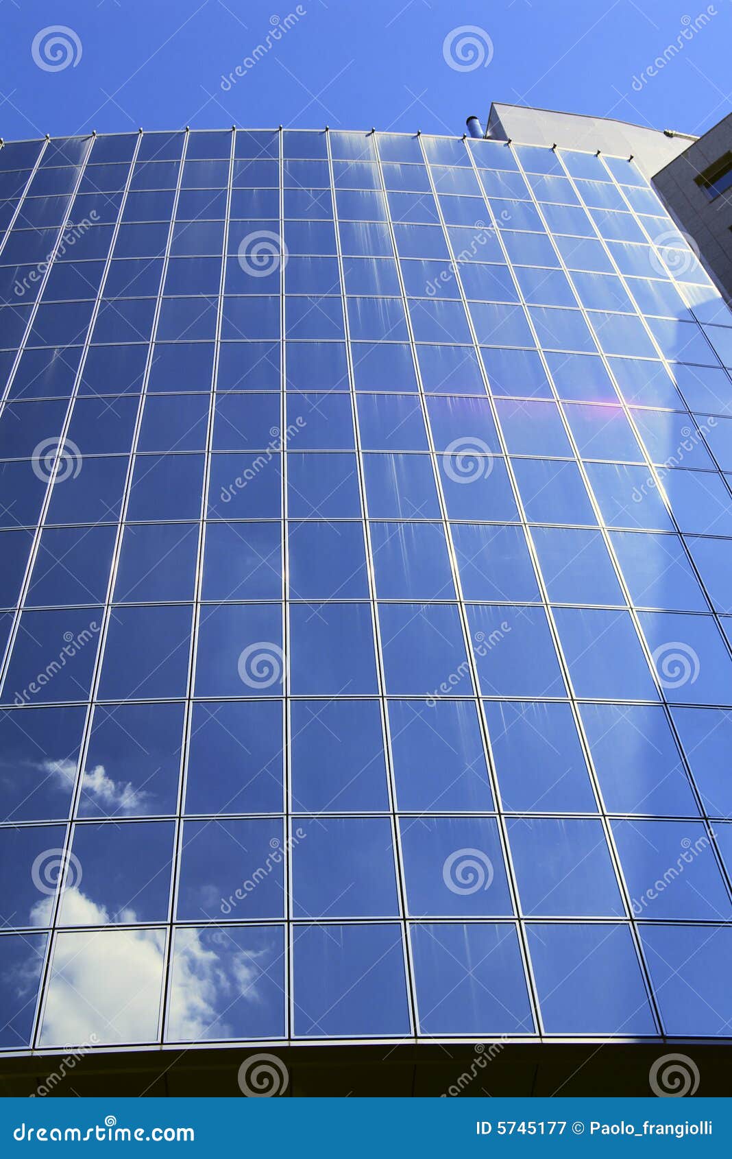 Blue Windows of Tall Building Stock Image - Image of architectural ...